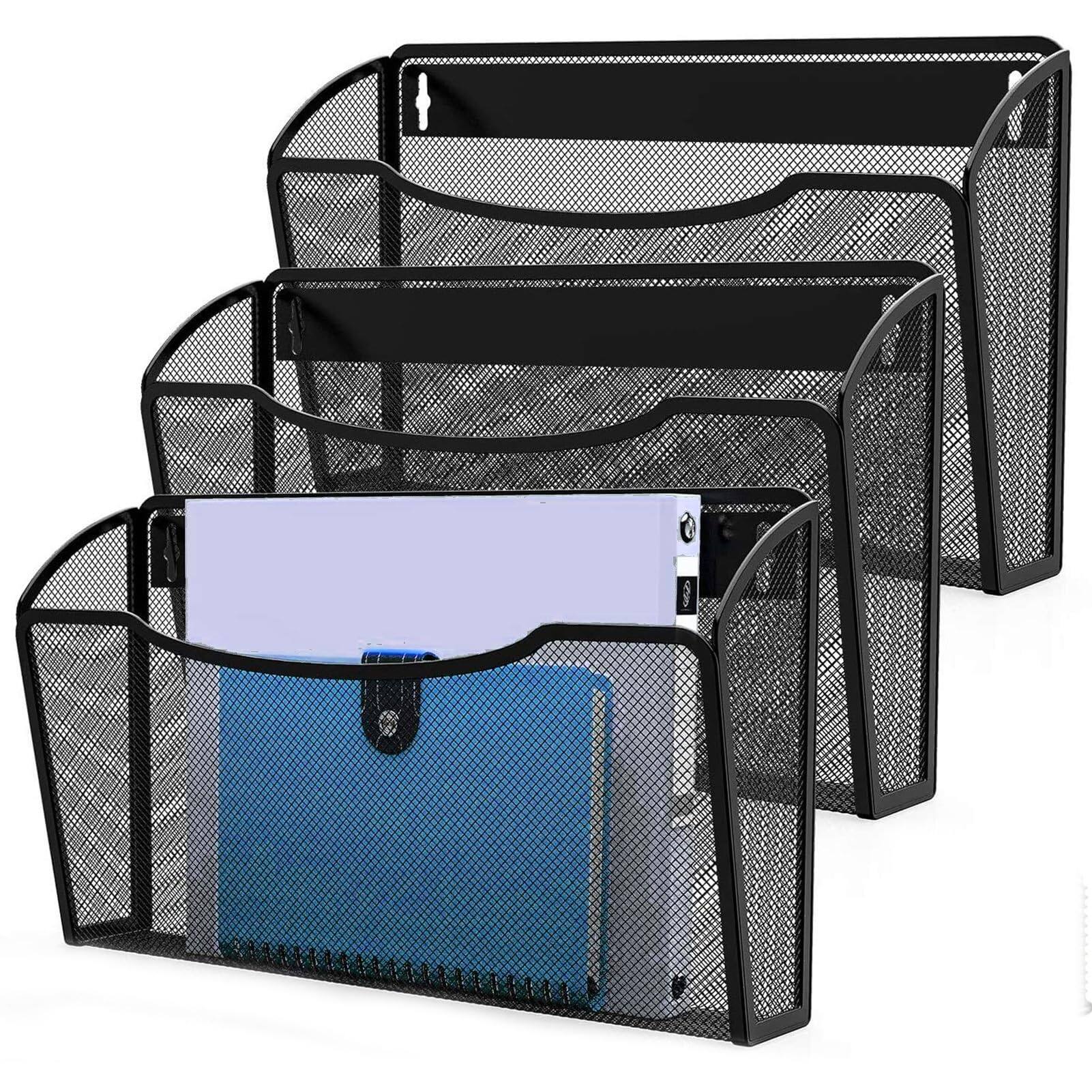 Dapper Styles Wall File Organizer Hanging Mounted Folder Binder Holder ...