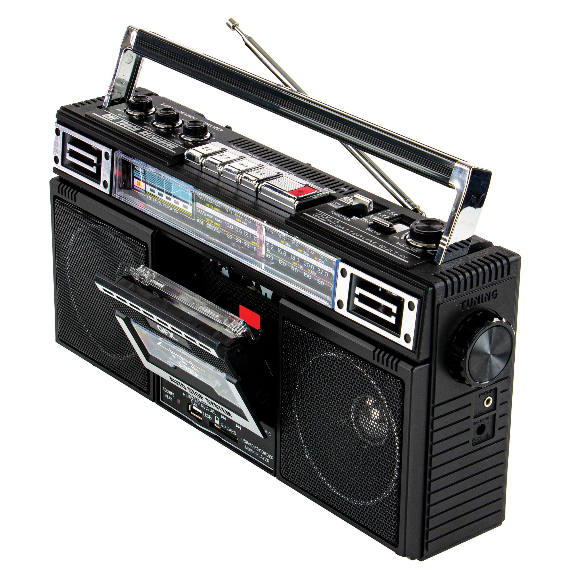 Customer Reviews: QFX Radio/Cassette to MP3 Boombox Converter Black J ...