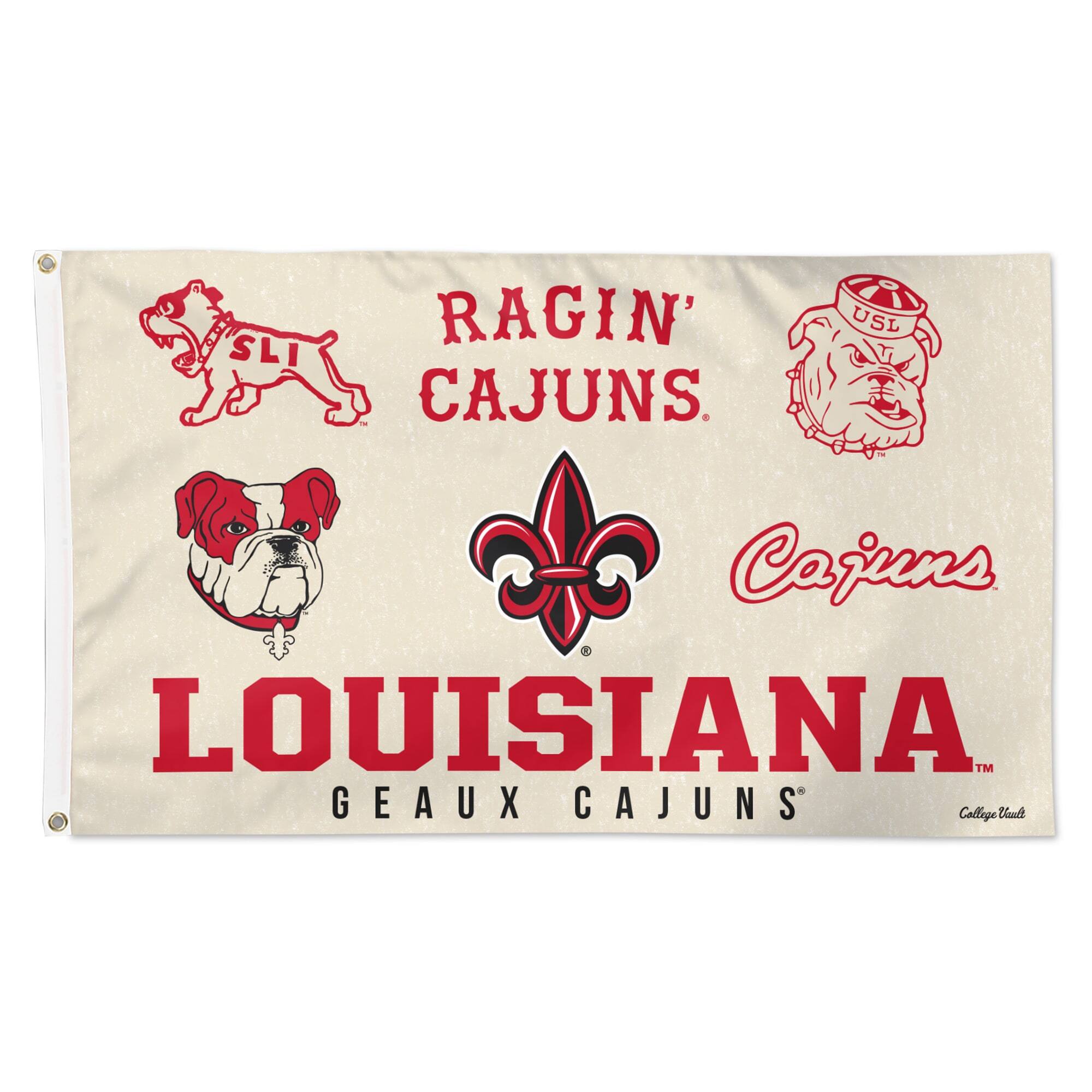 WinCraft Louisiana Ragin' Cajuns College Vault 3' x 5' One Sided Flag Multicolor 200611634 ...