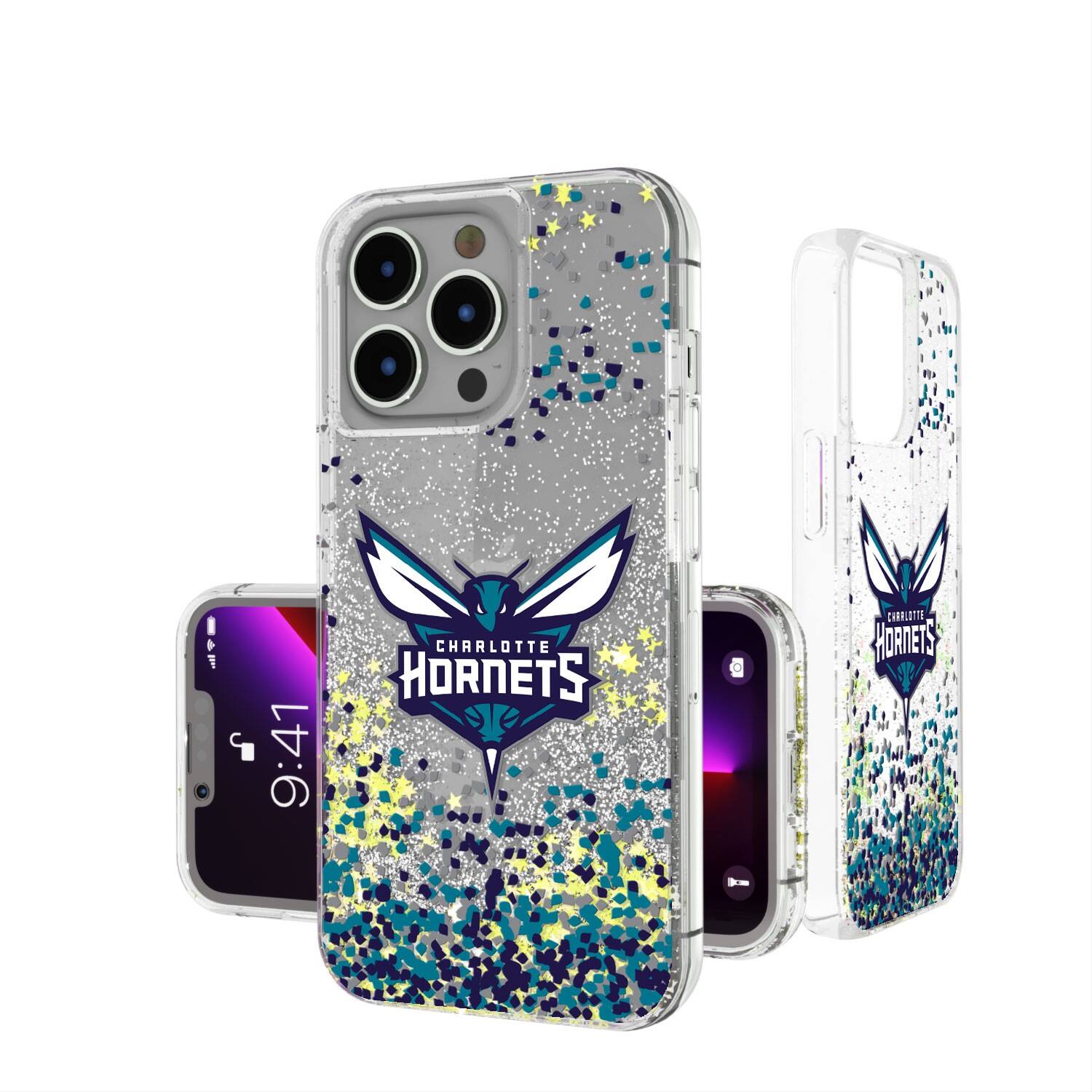 Keyscaper NBA Charlotte Hornets iPhone Glitter Case with Confetti ...