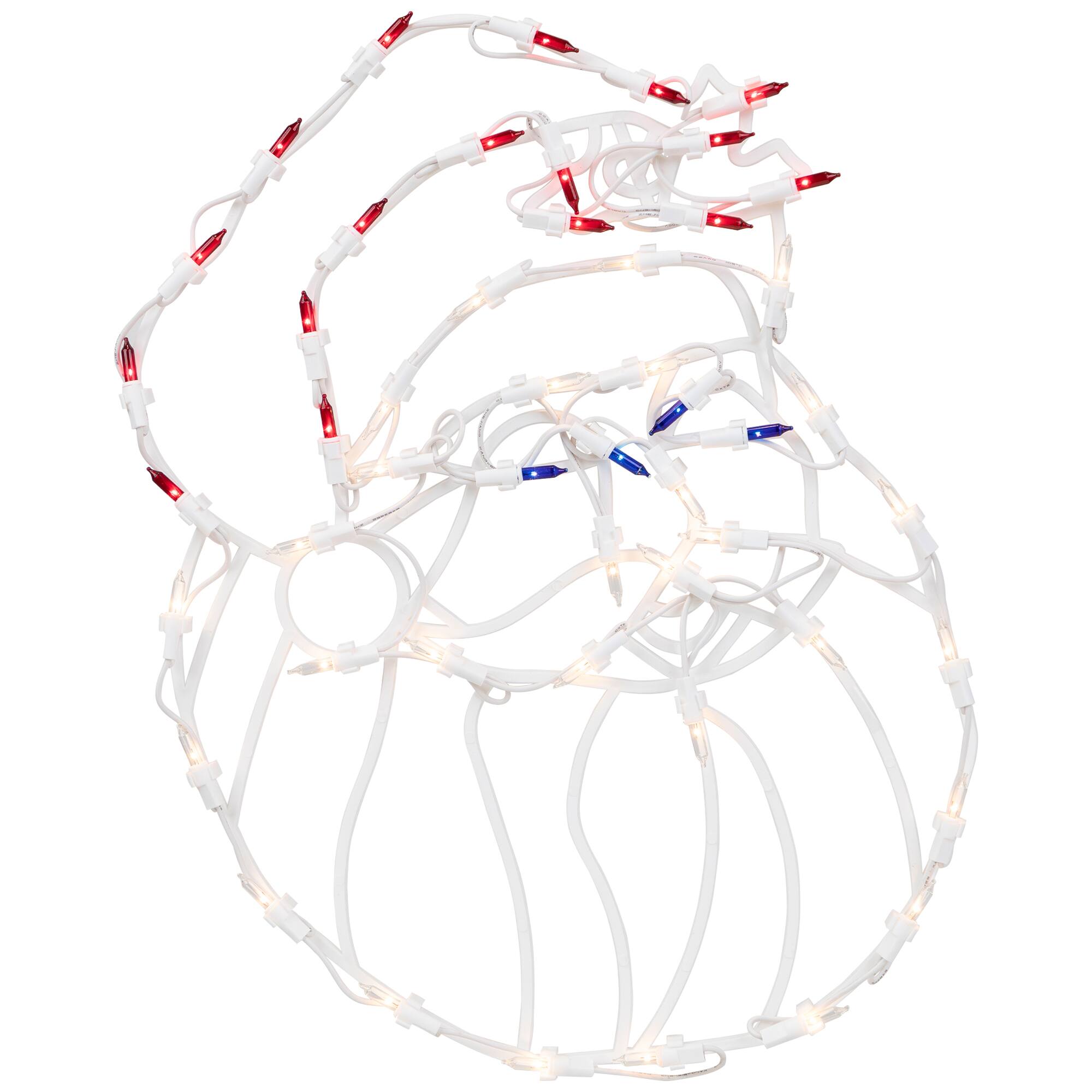 Northlight Lighted Santa Claus Christmas Window Decoration 18" White ...