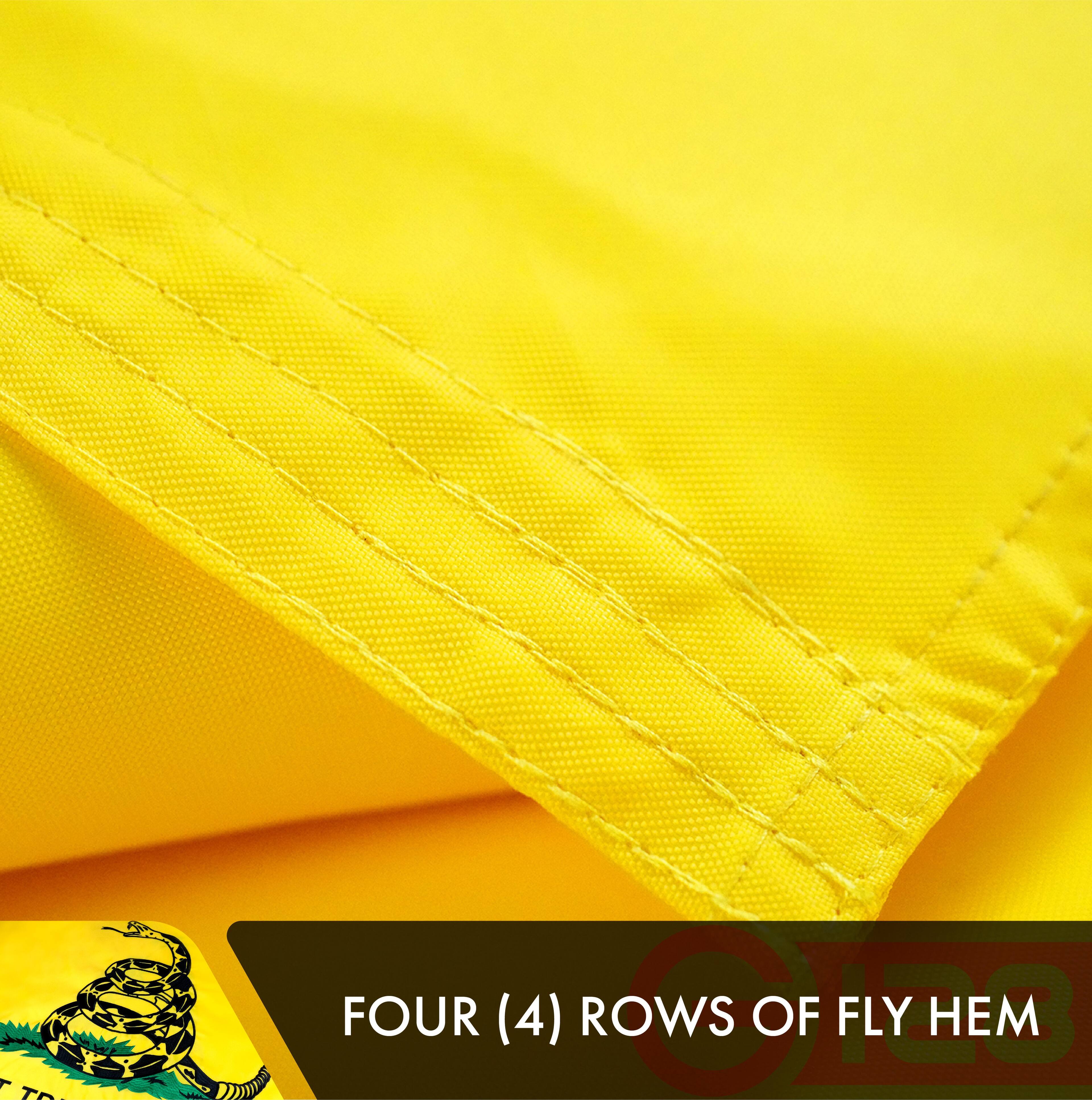 G128 Gadsden Don't Tread On Me Flag 210D Embroidered Double Sided 3x5 ...