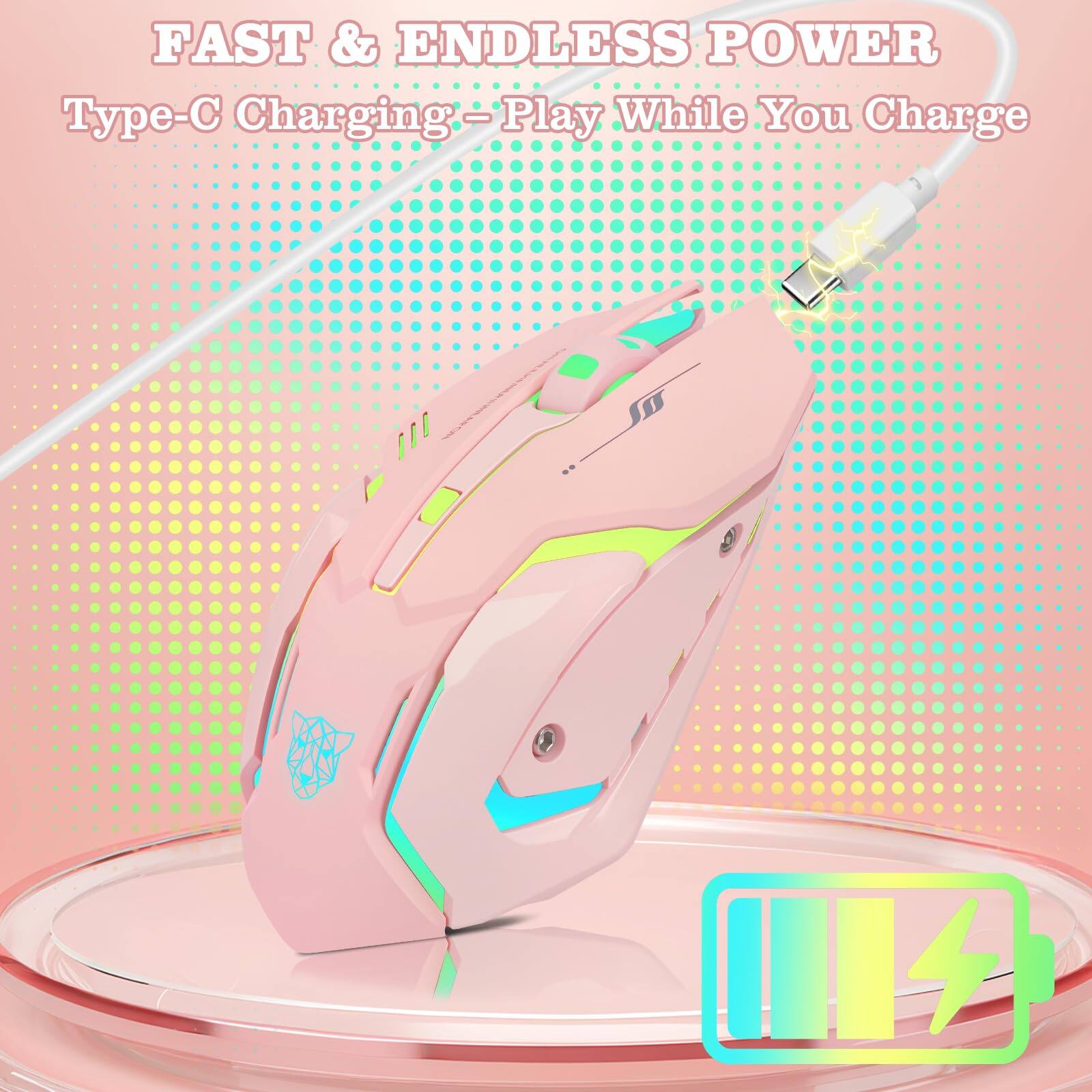 HM 1810 Gaming Mouse Rechargeable Computer With Type c Fast Charging ...
