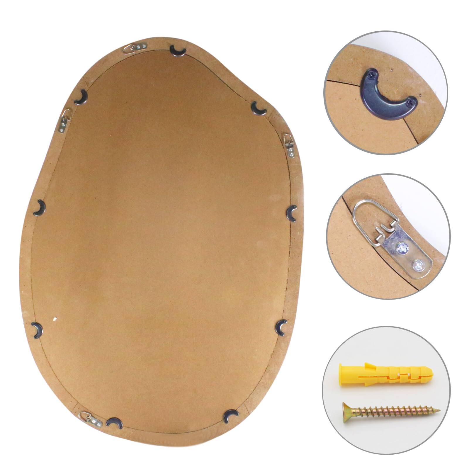 Cedar Assembly Irregular Wall Mirror Wood Asymmetrical Modern Vanity ...