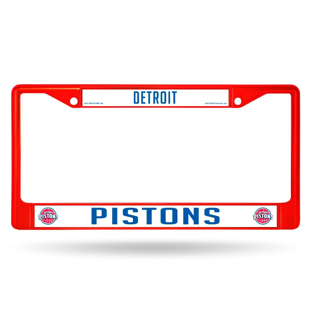 Rico Industries Detroit Pistons NBA Chrome Metal License Plate Frame ...
