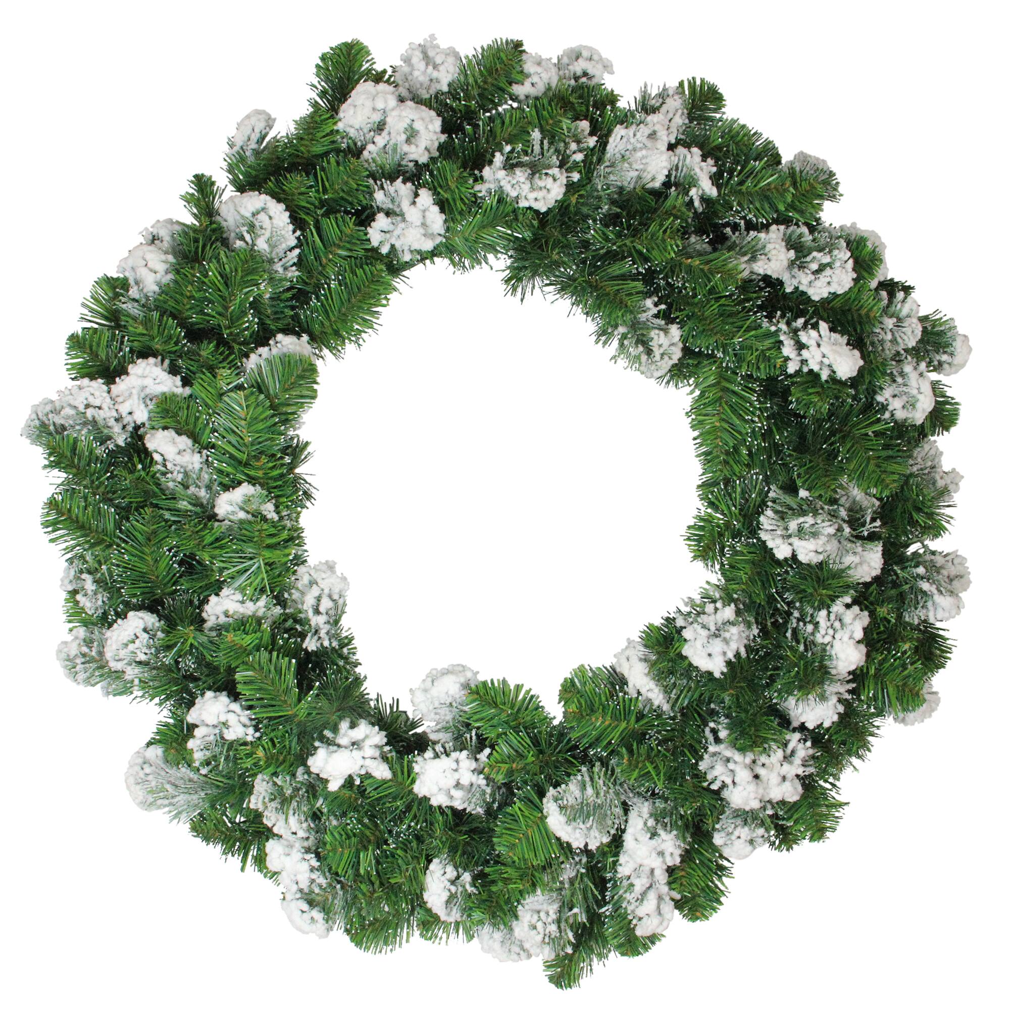 Allstate Snowy Flocked Colorado Pine Artificial Christmas Wreath 30 ...