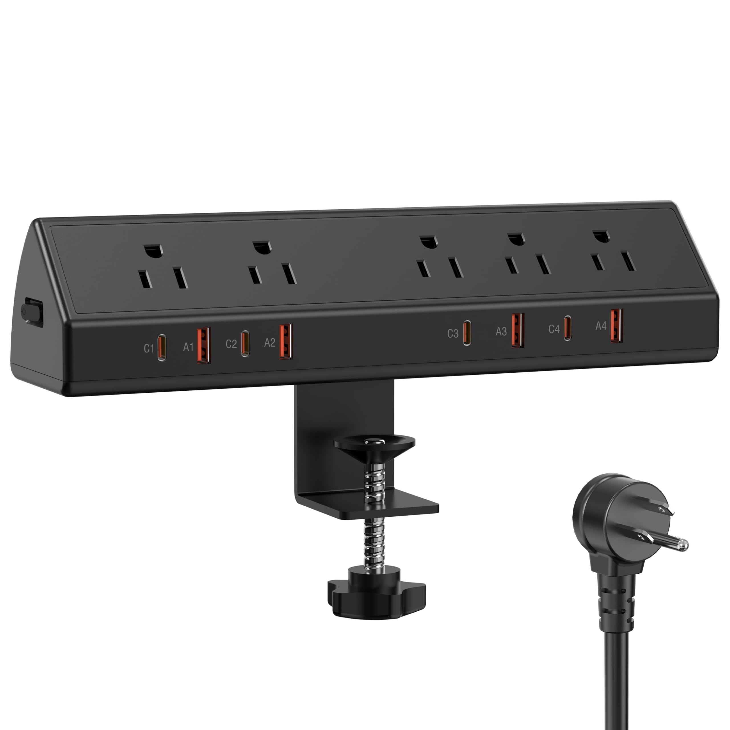 TECH SAFARI Desk Clamp Power Strip Fast Charging Station Pd Usb c ...