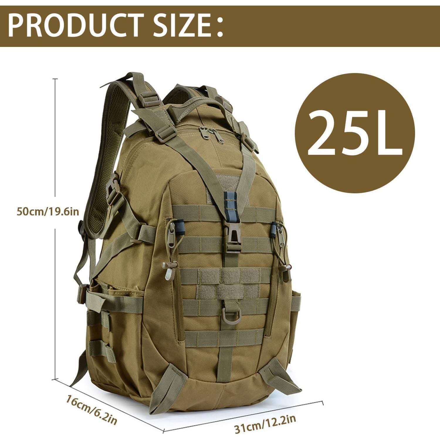 Live At Space Backpack 25L 3 Day Out Bag for Men Women Camping Hiking ...