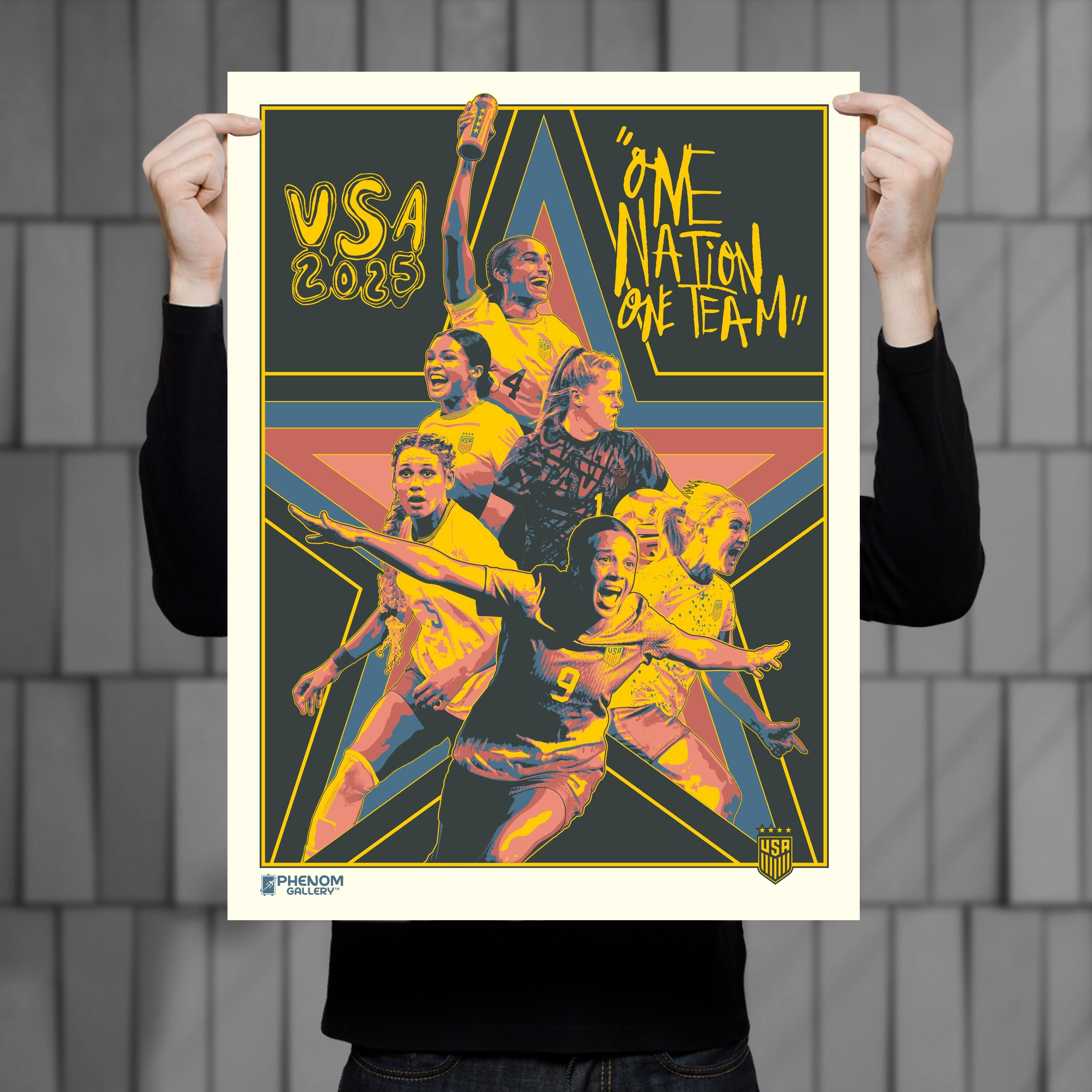 Phenom Gallery USWNT 2025 Players 18" x 24" Serigraph Multicolor 203087272 - Best Buy