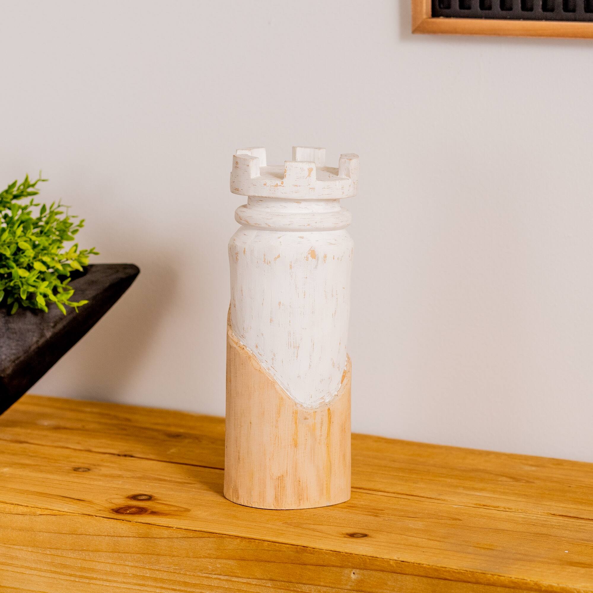 BreeBe Mango Wood Chess Piece (Set of 2) White, Brown 92258DS - Best Buy