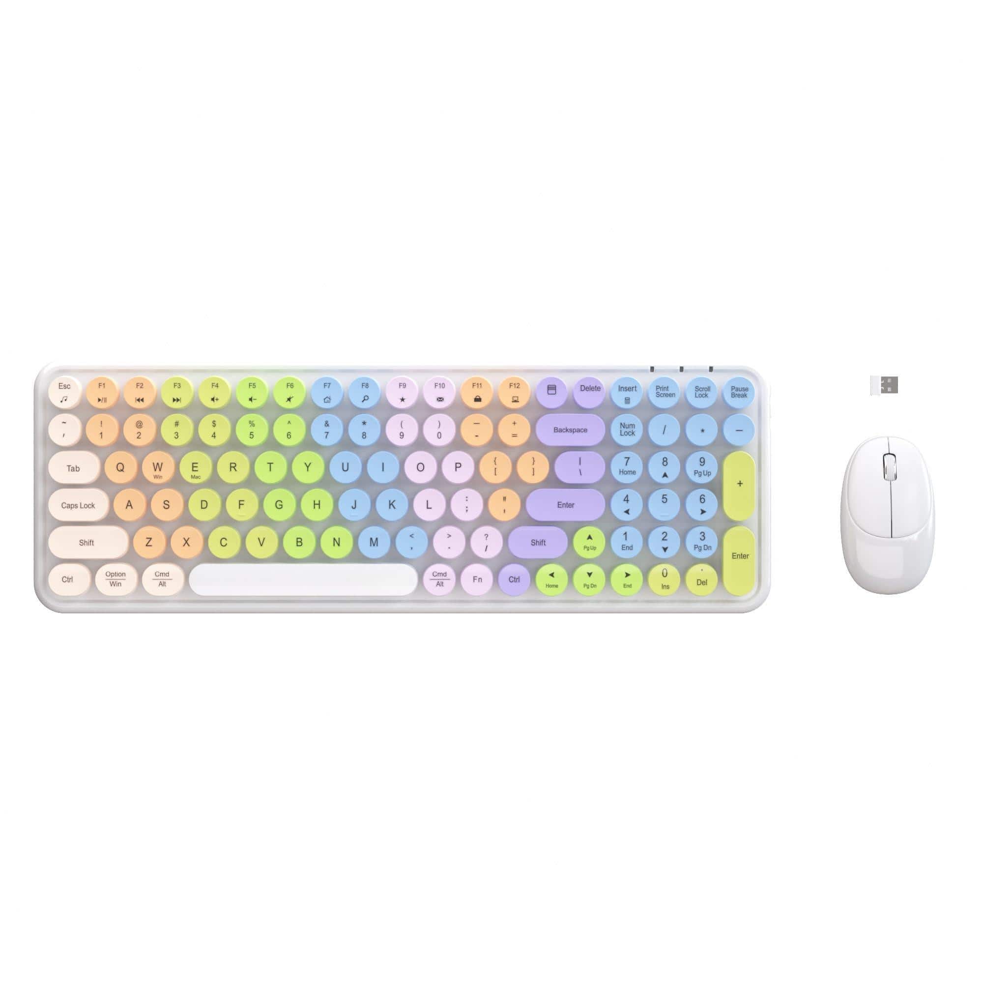 Pacoar Cade - Wireless And Mouse Combos Colorful Gradient Rainbow ...