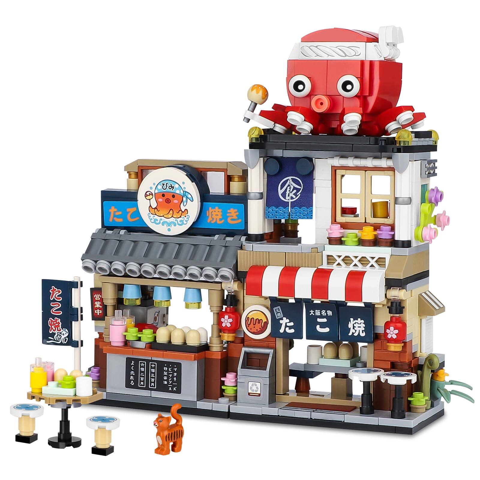 EZTW1 Street View Izakaya Shop Mini Building Blocks Set Moc Creative Cute Toys 809 Simulation ...