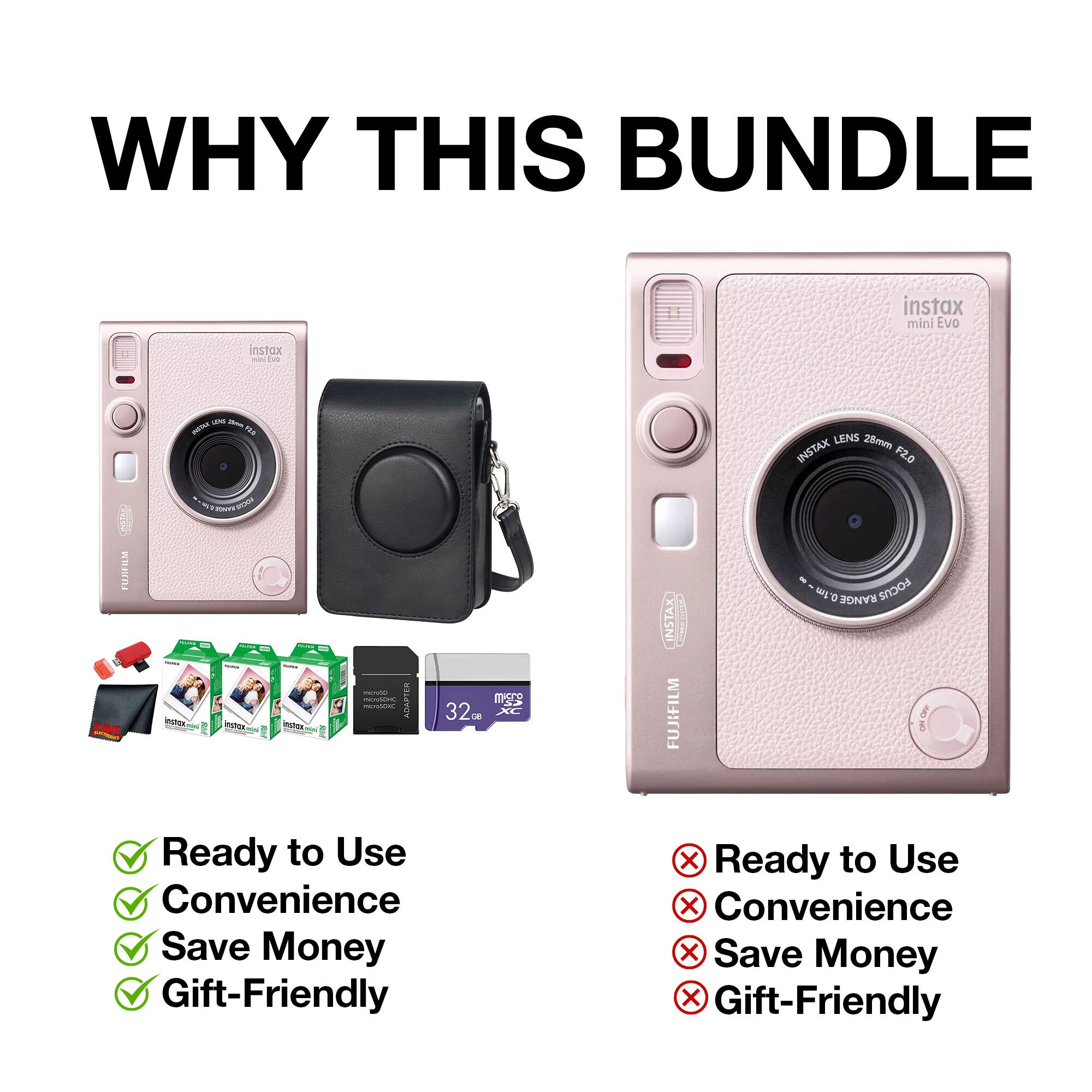 Fujifilm Instax Mini EVO Instant Camera (Pink) 16962315-AG2-3 - Best Buy
