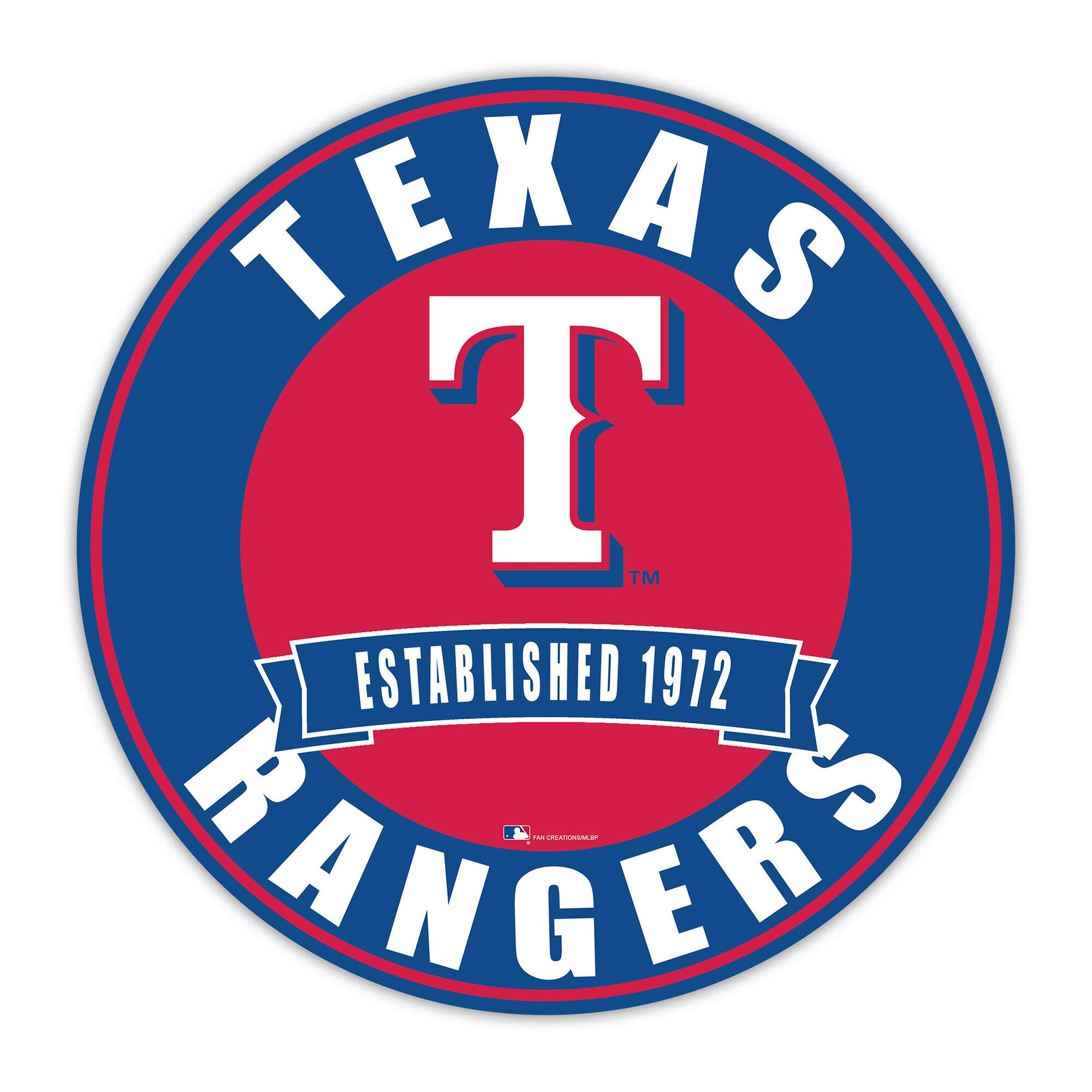Fan Creations Texas Rangers 24" Circle with Banner Multicolor 203426084 ...