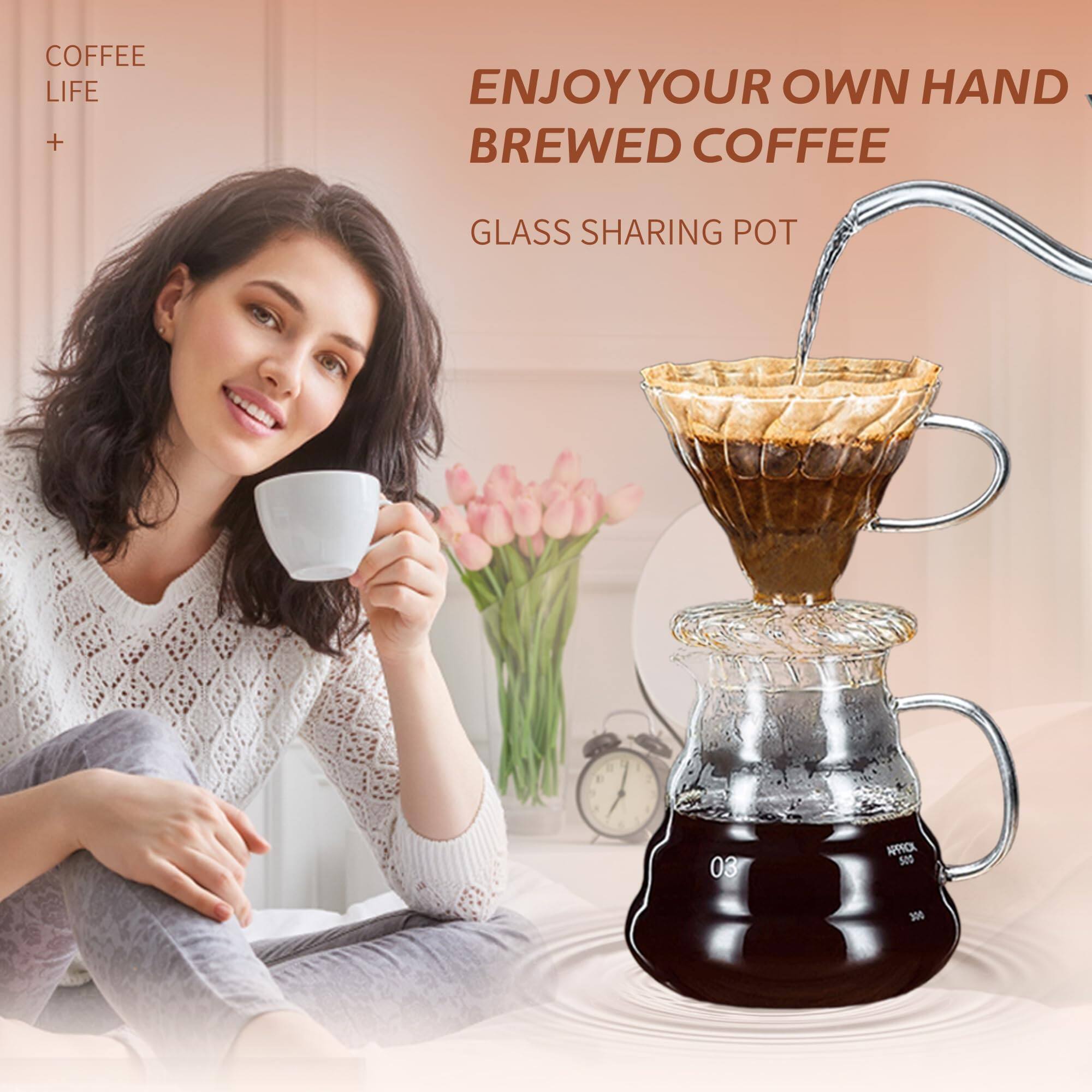 Dapper Styles Glass Coffee Server For Drip Maker Standard Carafe Pot With Lid Clear 02 ...