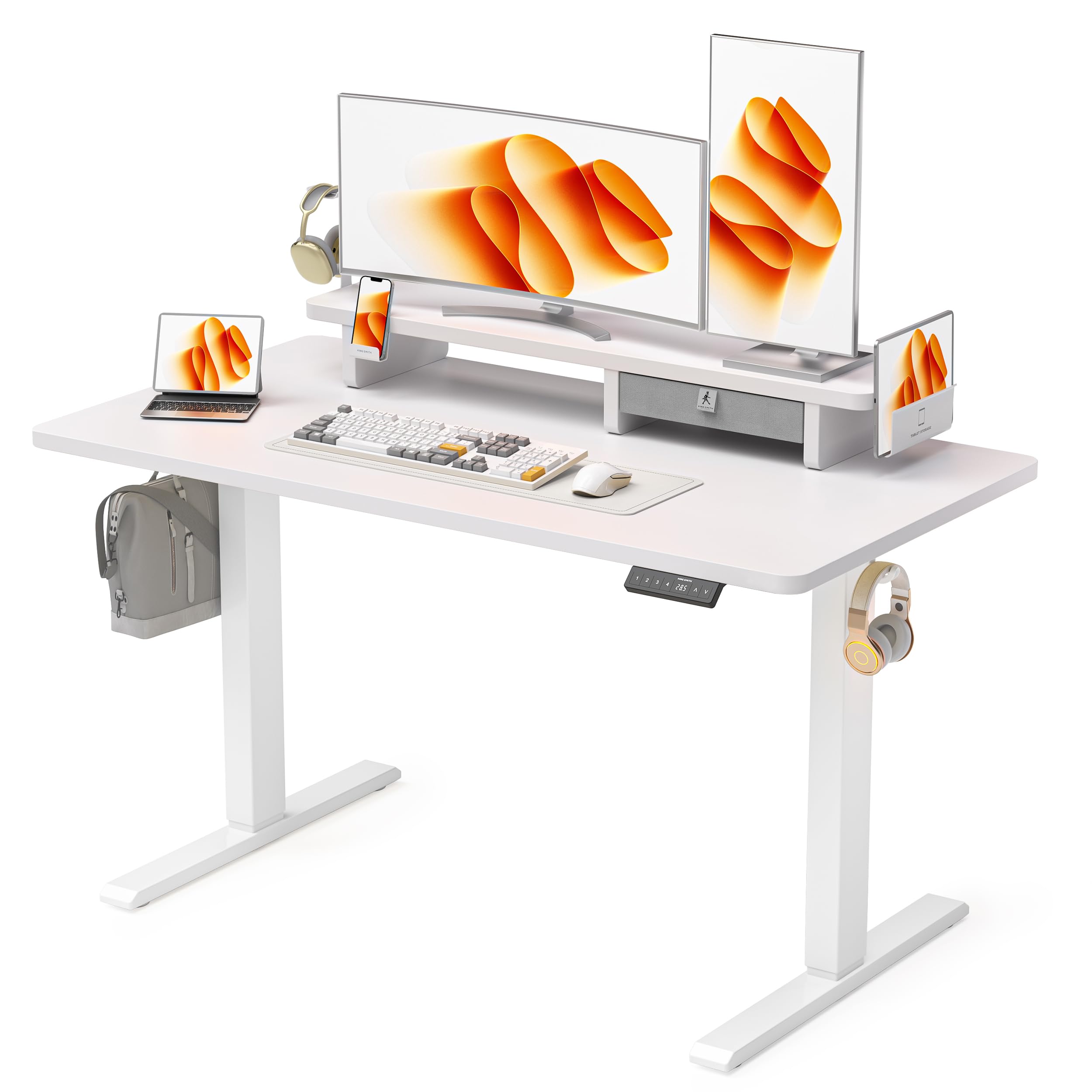 Hirose Alice - Height Adjustable Electric Standing Desk with ooks for ...