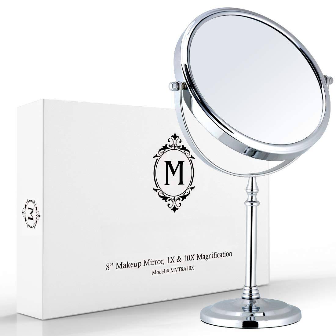 Empire DigiLabs 10x Magnifying Makeup Mirror On Round Stand For ...