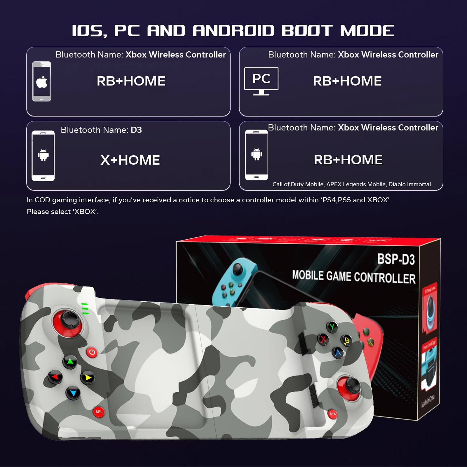 Reds Spade Mobile Game Controller Gamepad For Ios Android Pc Works With ...