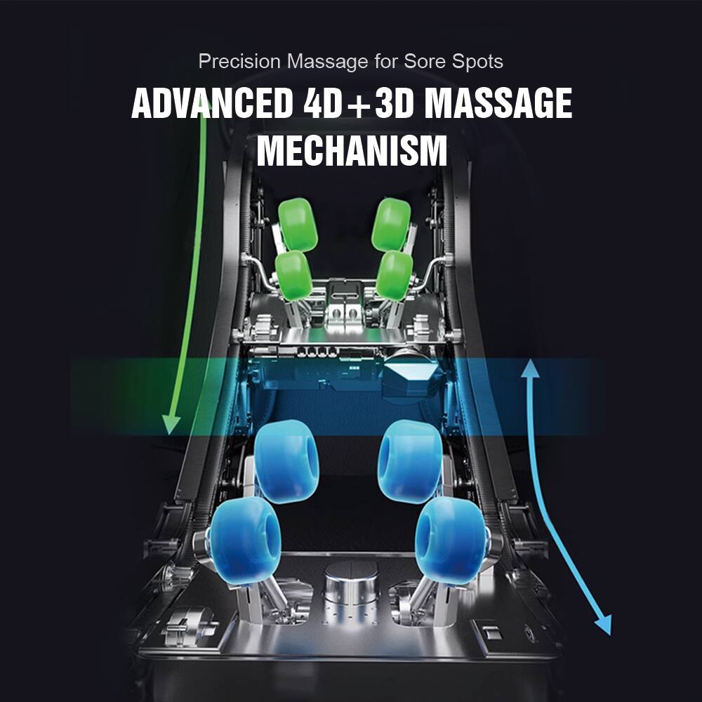 Alfine A688 Heaven Duet Massage Chair 4Dx3D Dual Mechanism Zero Gravity Full Body Relaxation ...