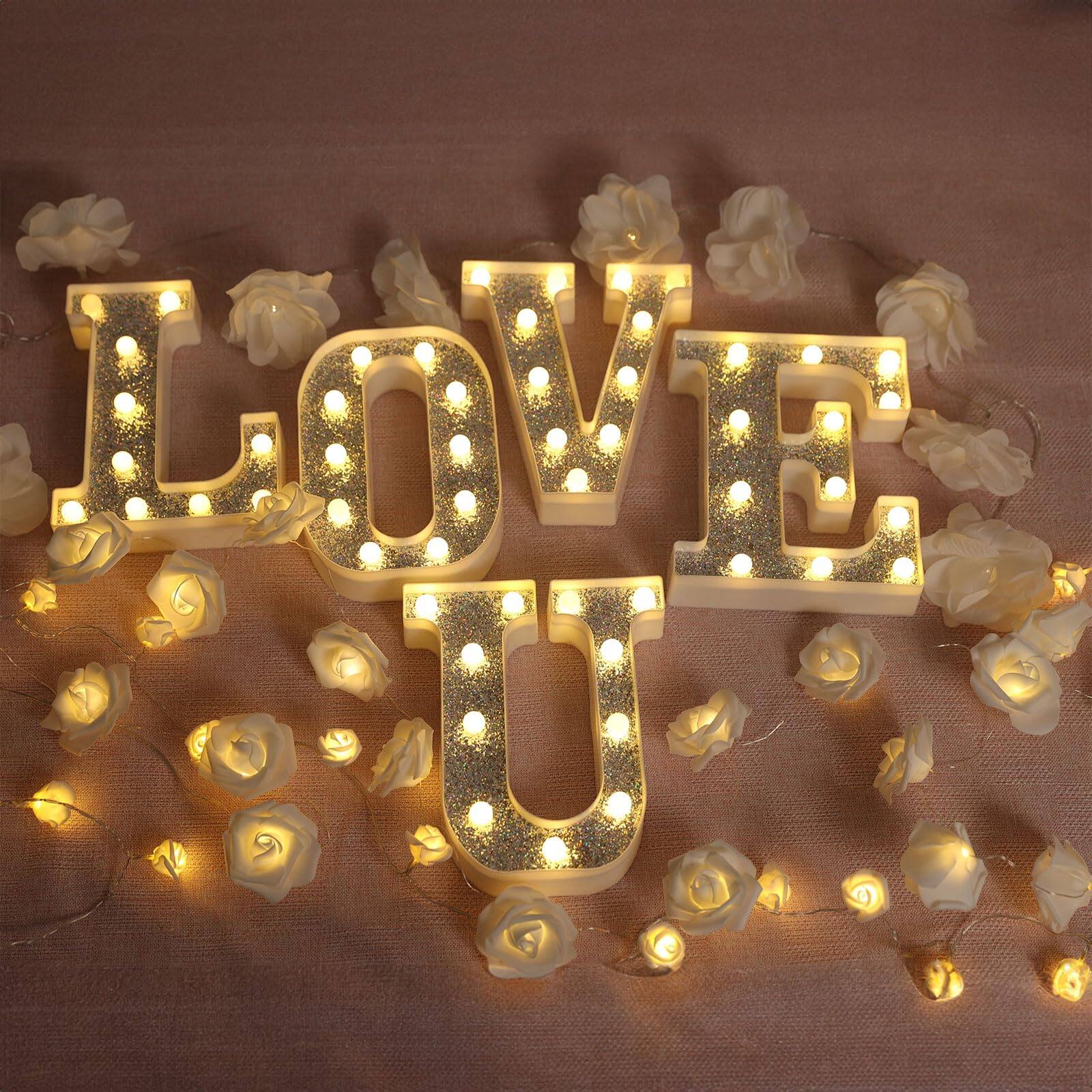 Paradigms Interiors Light Up Letters Marquee For Table Decorations ...
