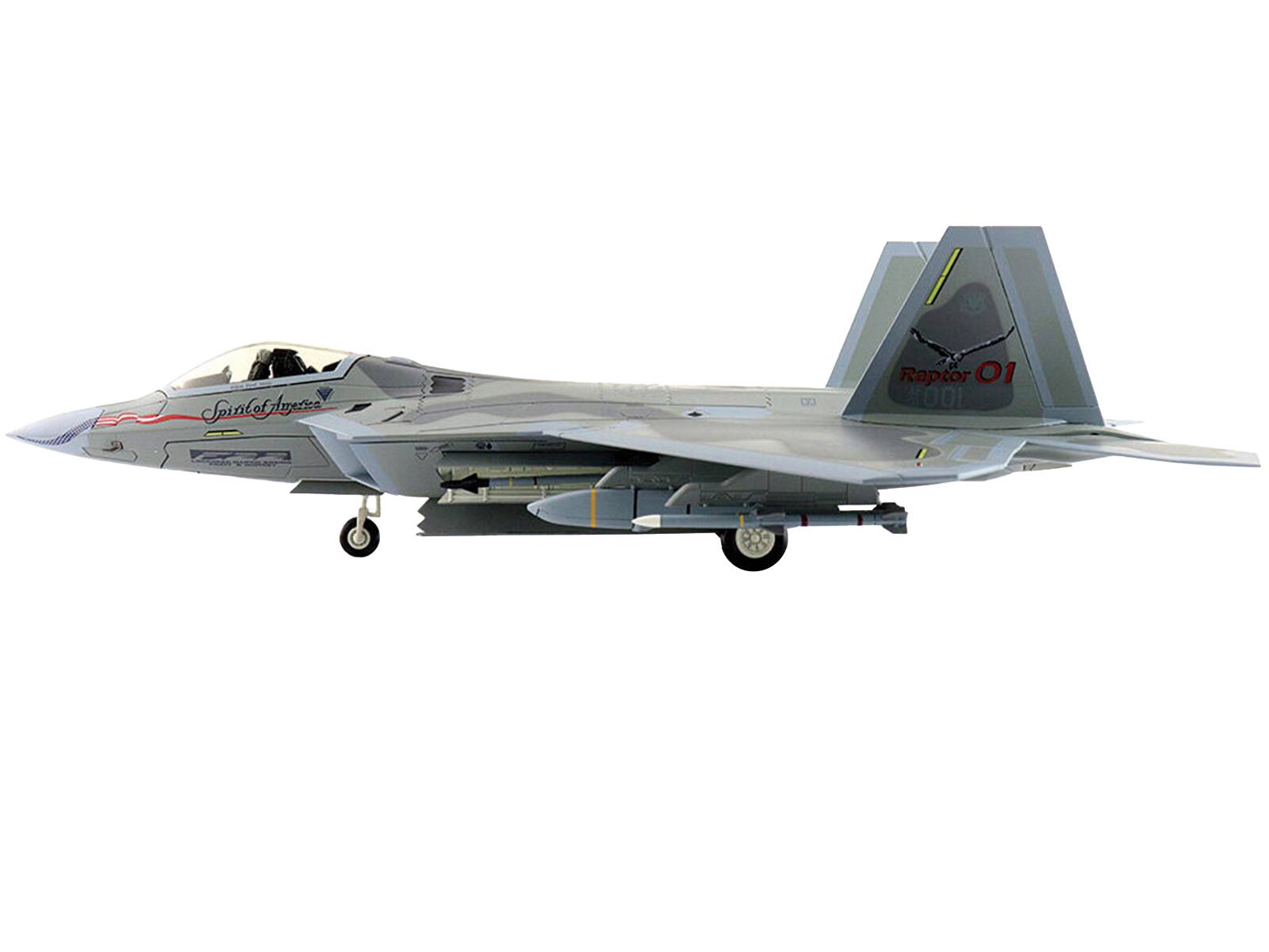 Hobby Master Lockheed F 22 Raptor Stealth Aircraft "Spirit of America ...