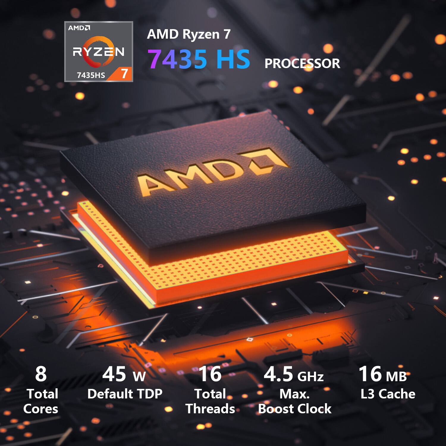 Lenovo LOQ 15 15.6" FHD 144Hz Laptop AMD Ryzen 7 7435HS with 16GB RAM ...