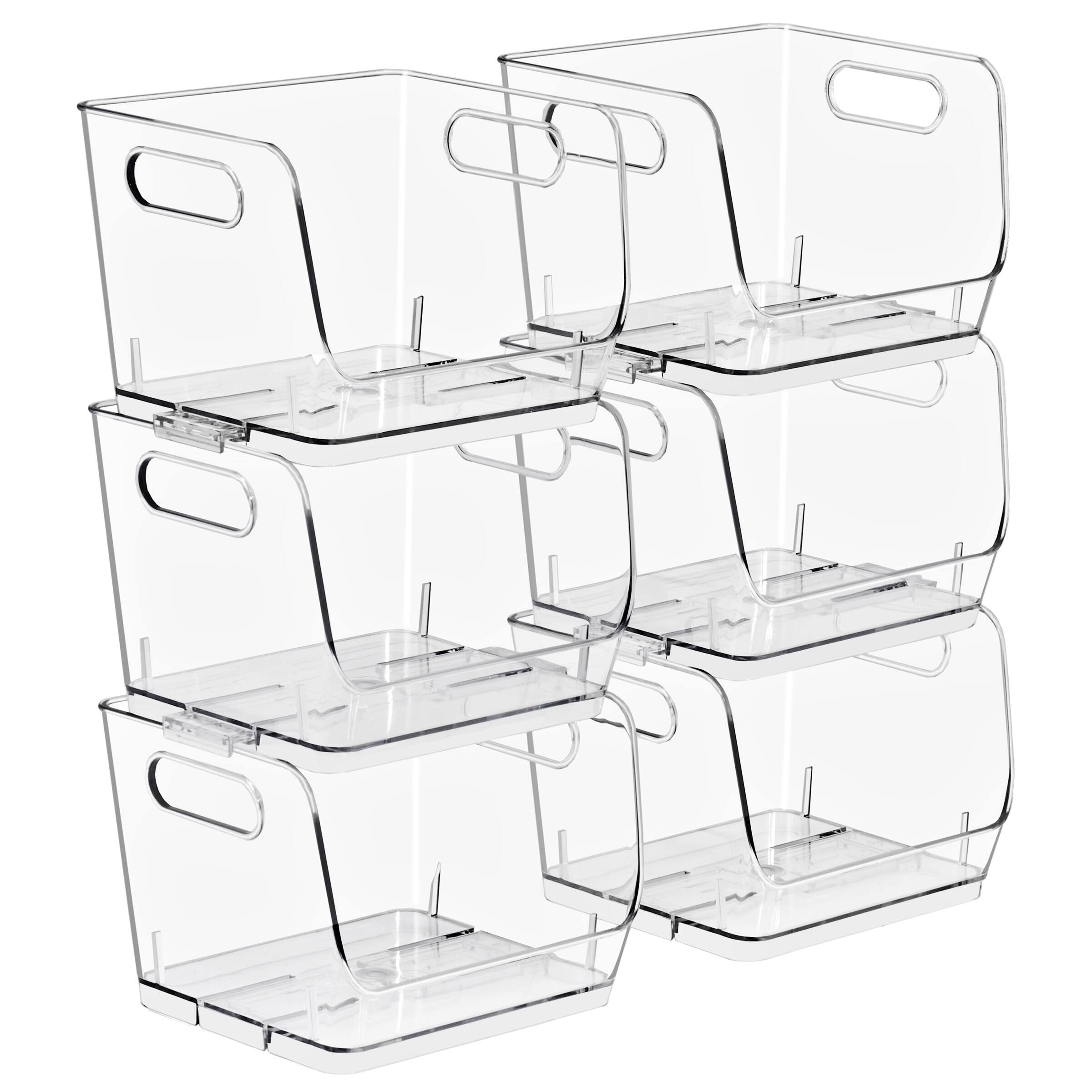 Sorbus Stackable Storage Bins Open Front, Pantry Bins for Storage and ...