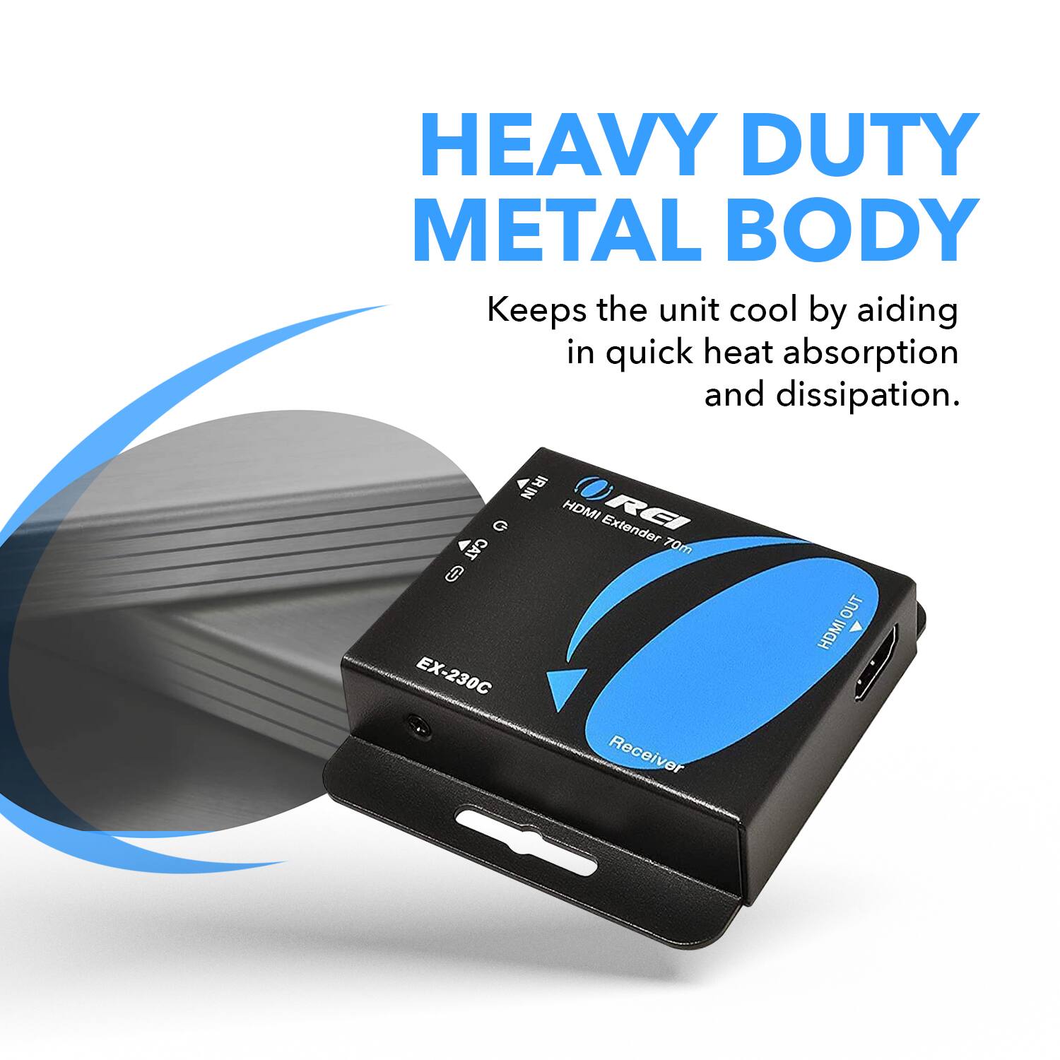 Orei 4K@30hz HDM Extender (Loop, IR) 130ft (cat6) EX 230C Black EX-230C ...