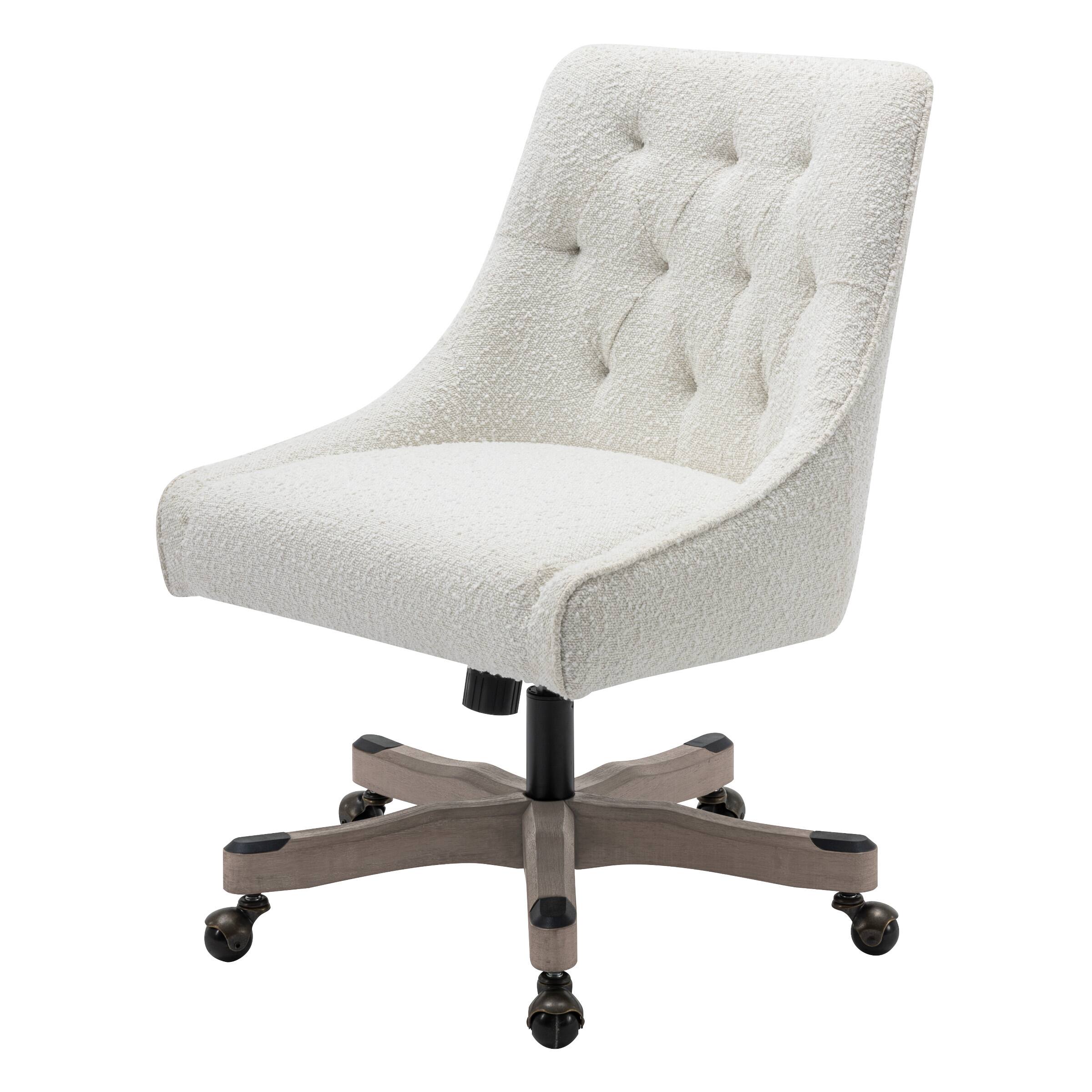 OSP Home Furnishings Tindal Office Chair White Boucle TDL-B94 - Best Buy