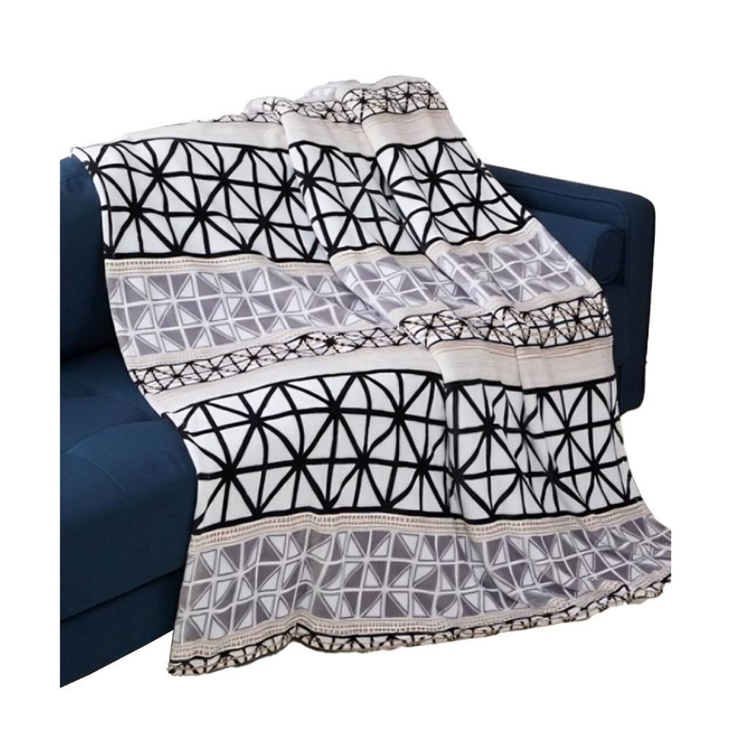 Noble House - Plazatex Brexton plush Decorative Machine Washable Throw ...