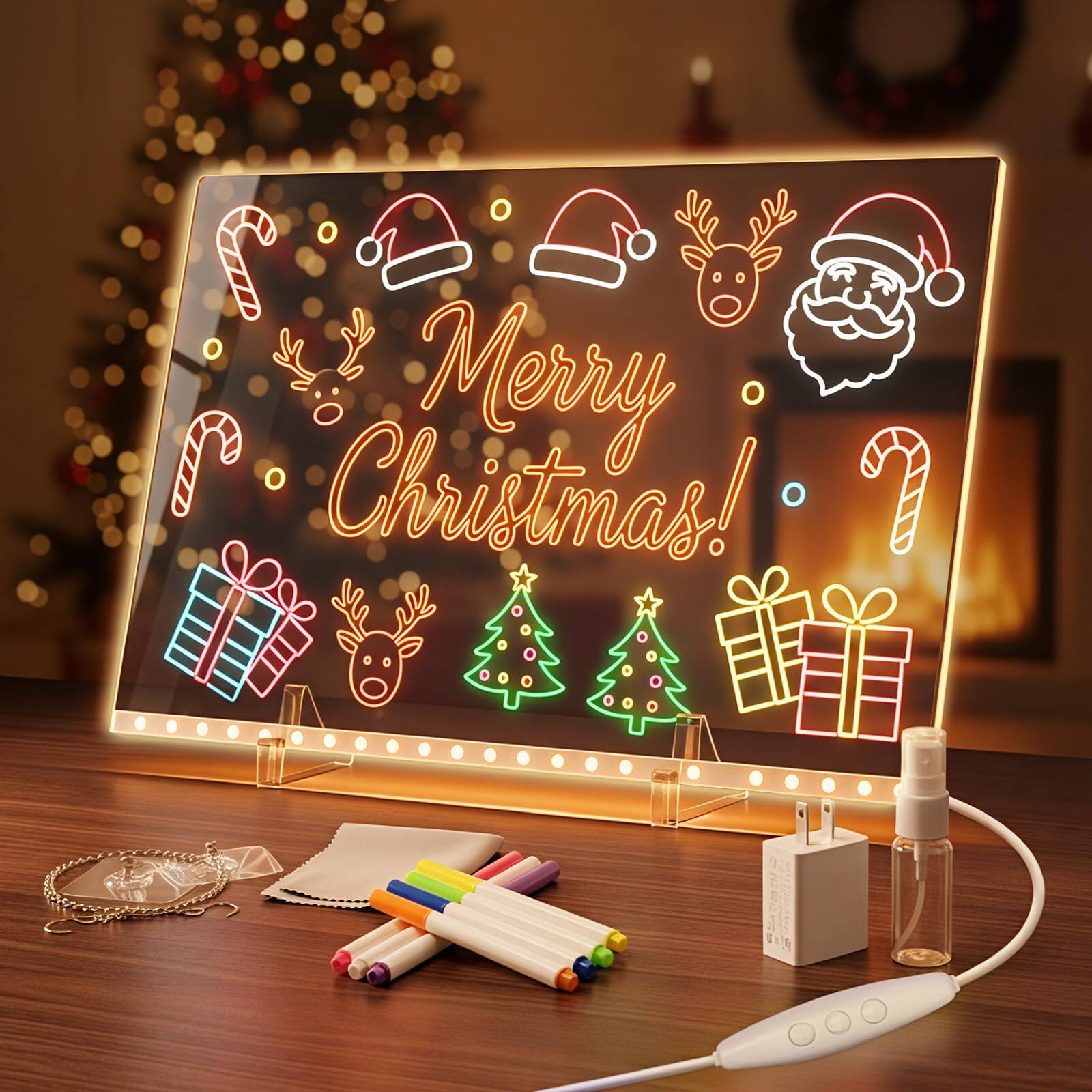 Stylel Star LED Board Dry Erase Light Drawing Note 13" 10" Led Creative ...