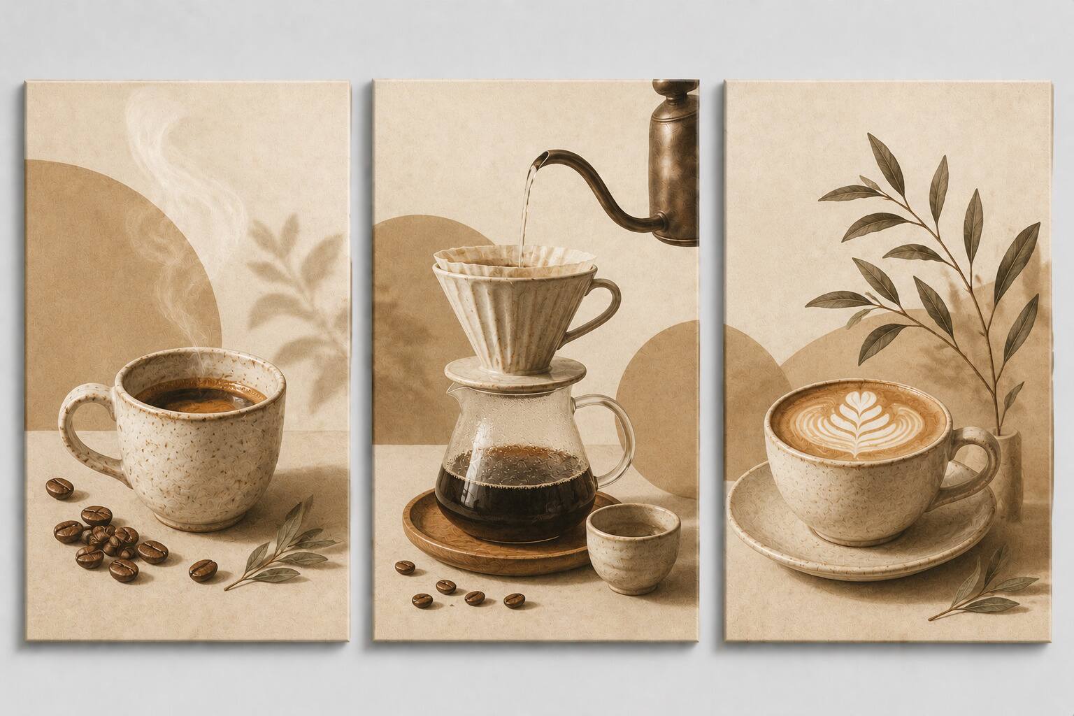 FC Design ICE ARMOR Large set of 3 24x36" Coffee Espresso Latte Pour ...