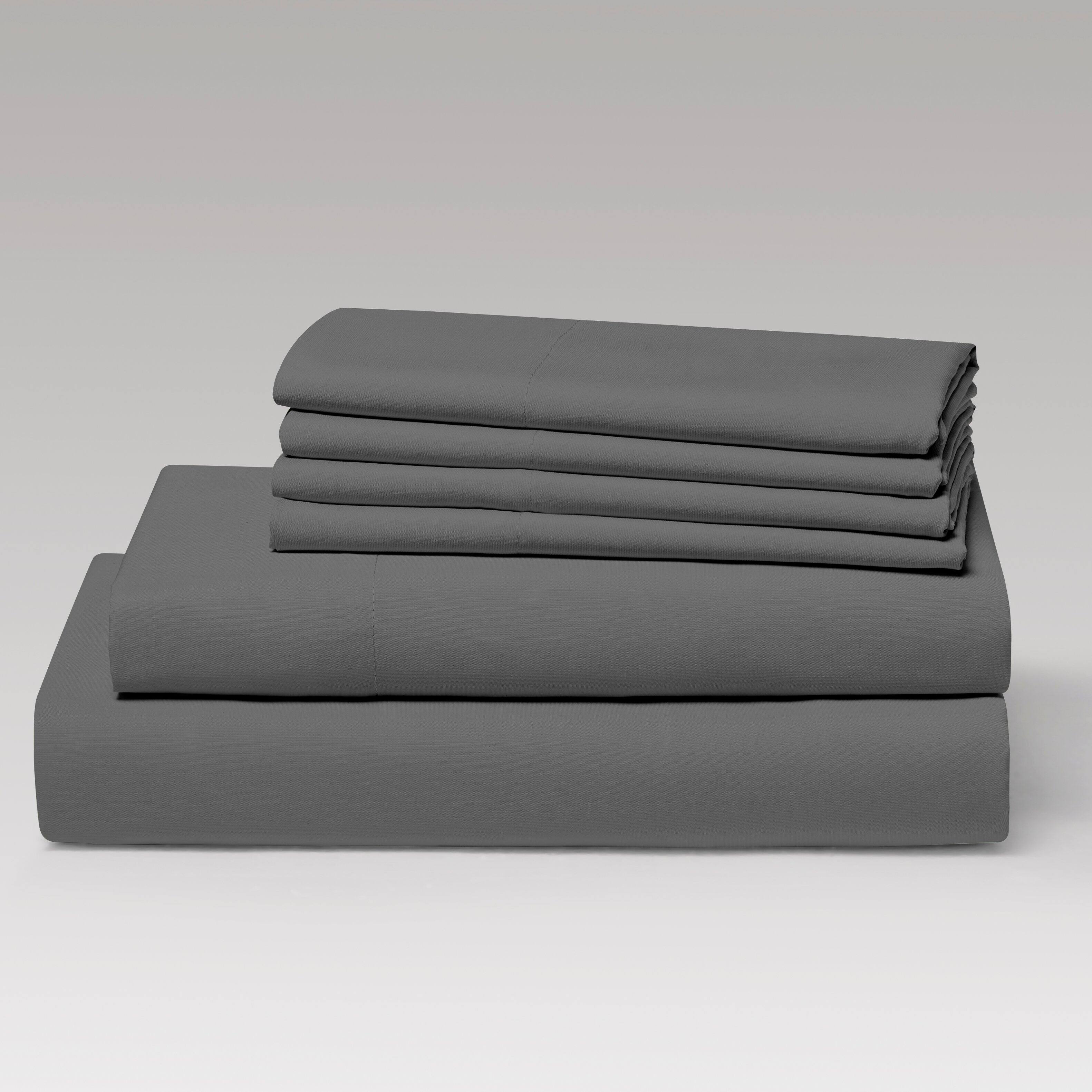 Kathy Ireland Bamboo Cooling 6 Piece Sheet Set Charcoal 1240 - Best Buy