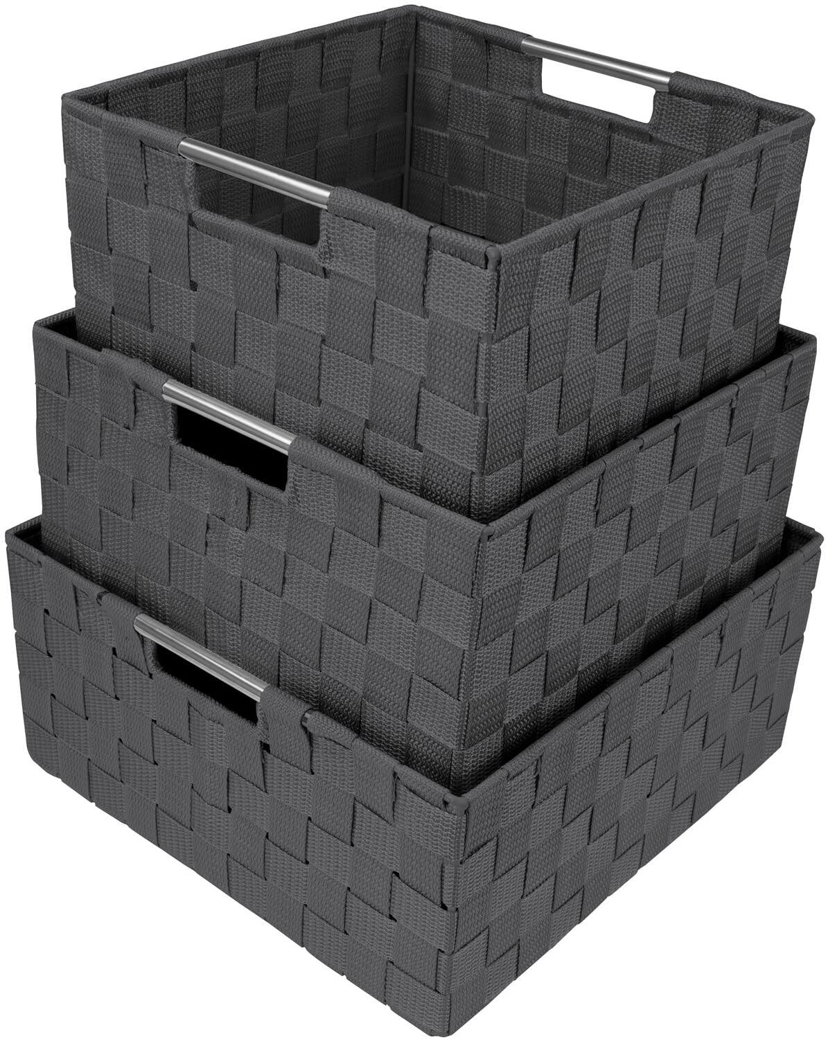 Sorbus Storage Box Woven Basket Bin Container Organizer Set Storage ...