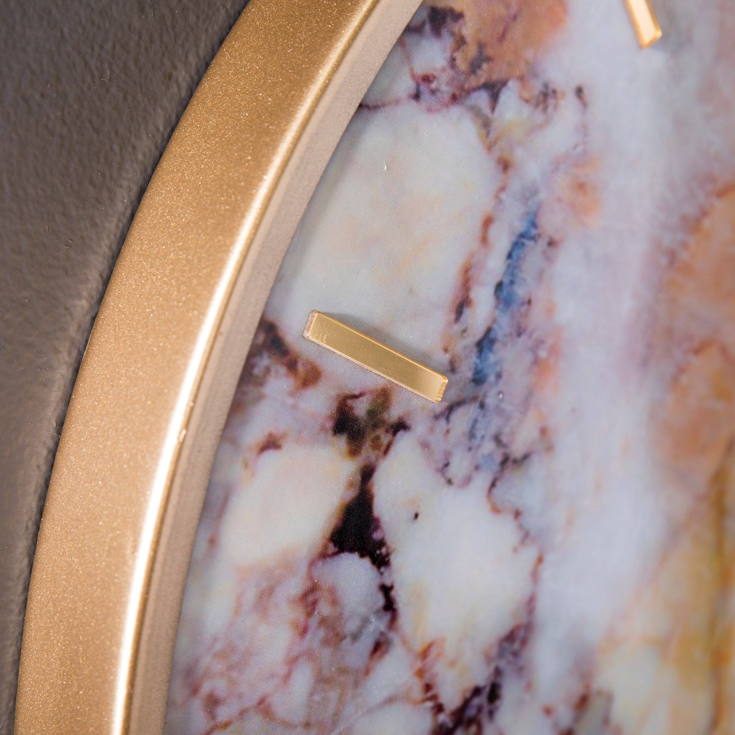 BreeBe Marbella Multicolor Wall Clock Gold B20479582 - Best Buy