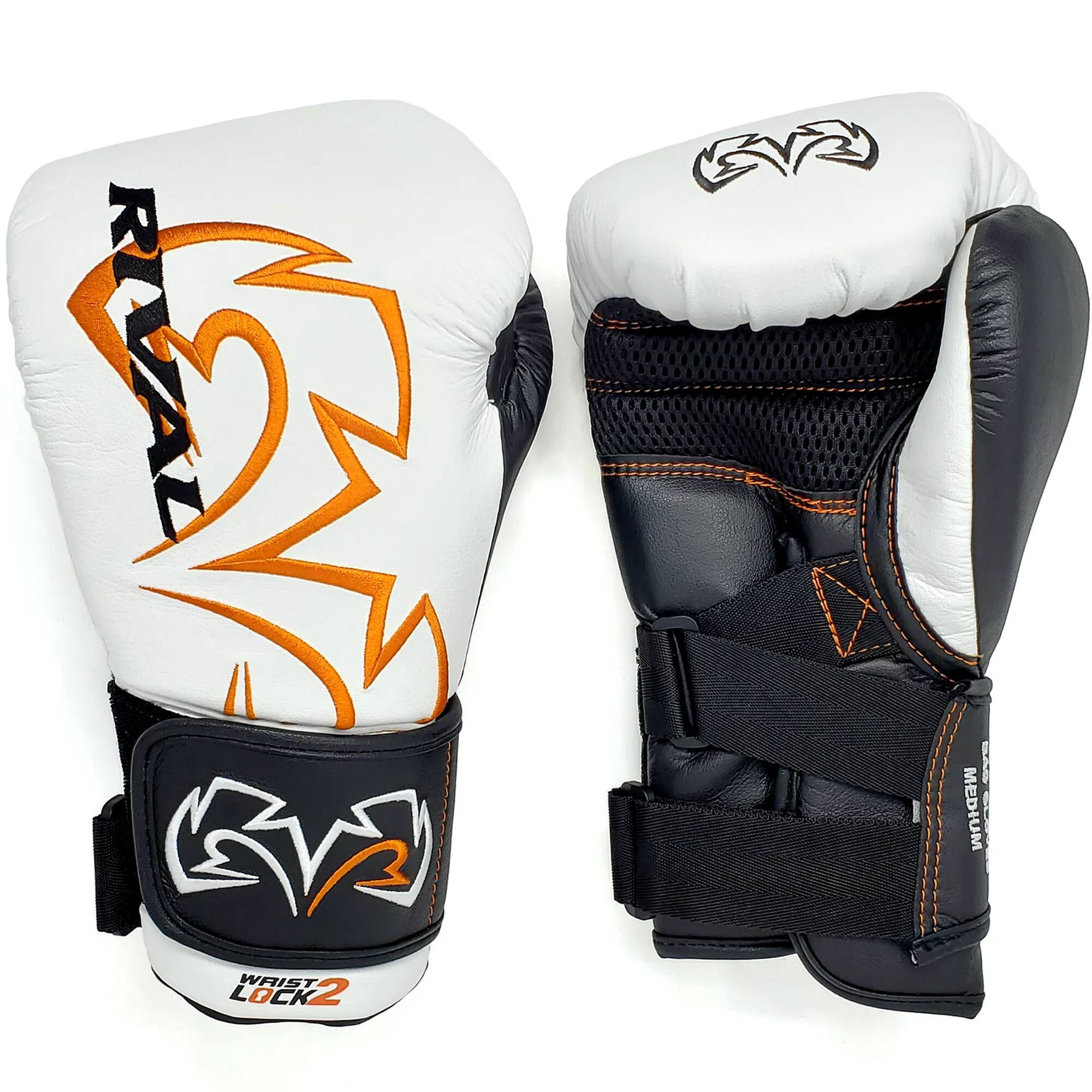RIVAL Boxing RB11 Evolution Hook and Loop Bag Gloves Large White RB11 ...