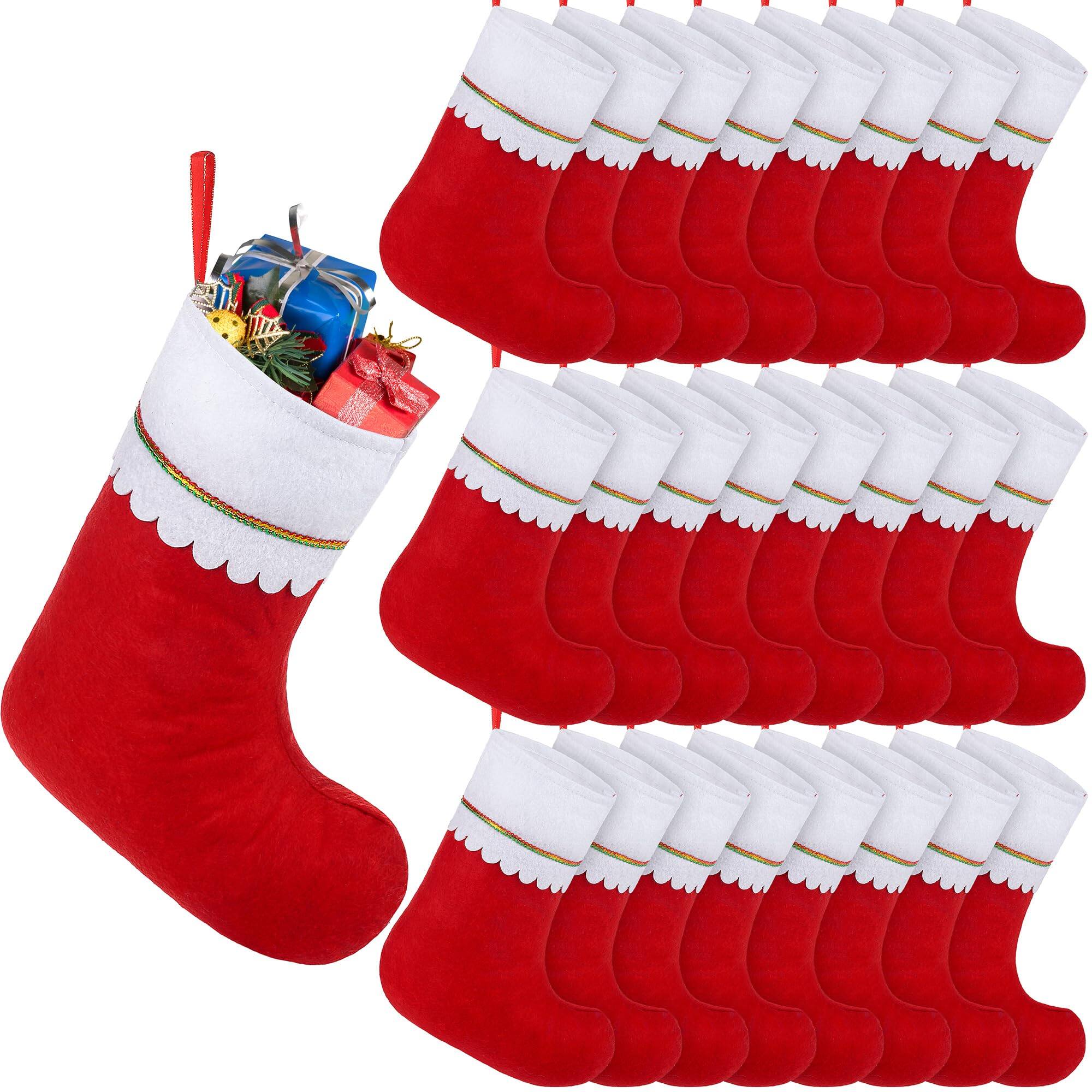 ThinkLink Electronic - Red Christmas Felt Stockings White Stocking ...