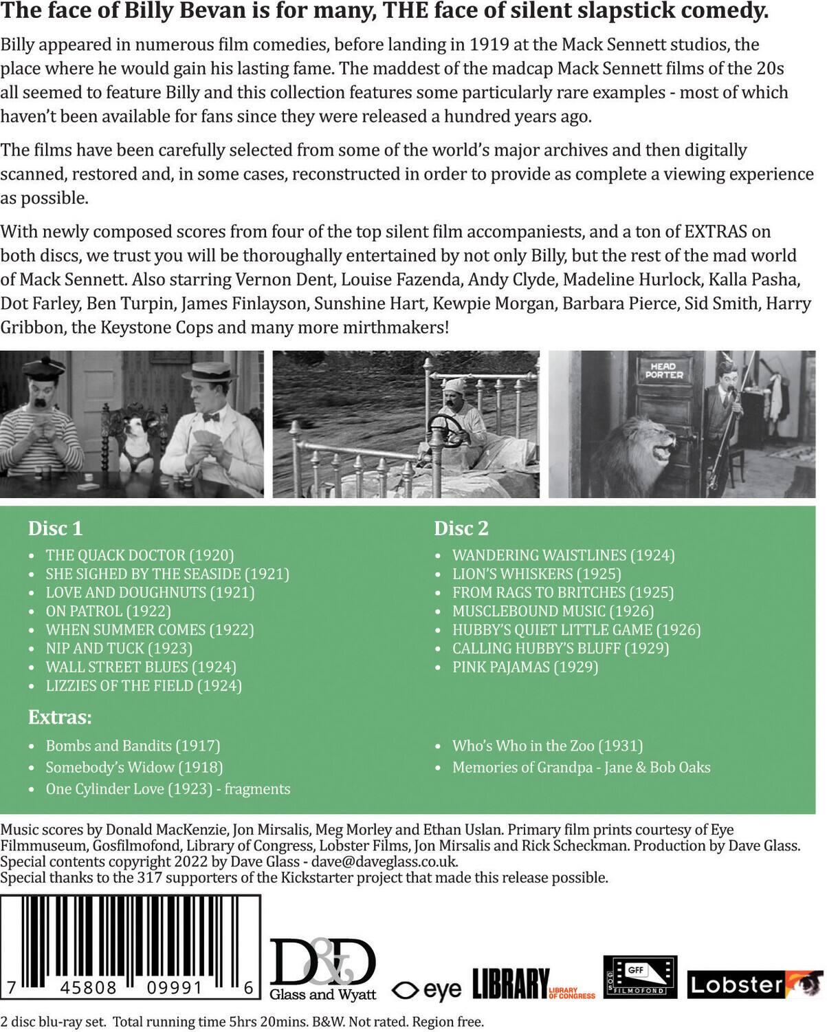 Billy Bevan: Silent Comedian BLU RAY - Best Buy