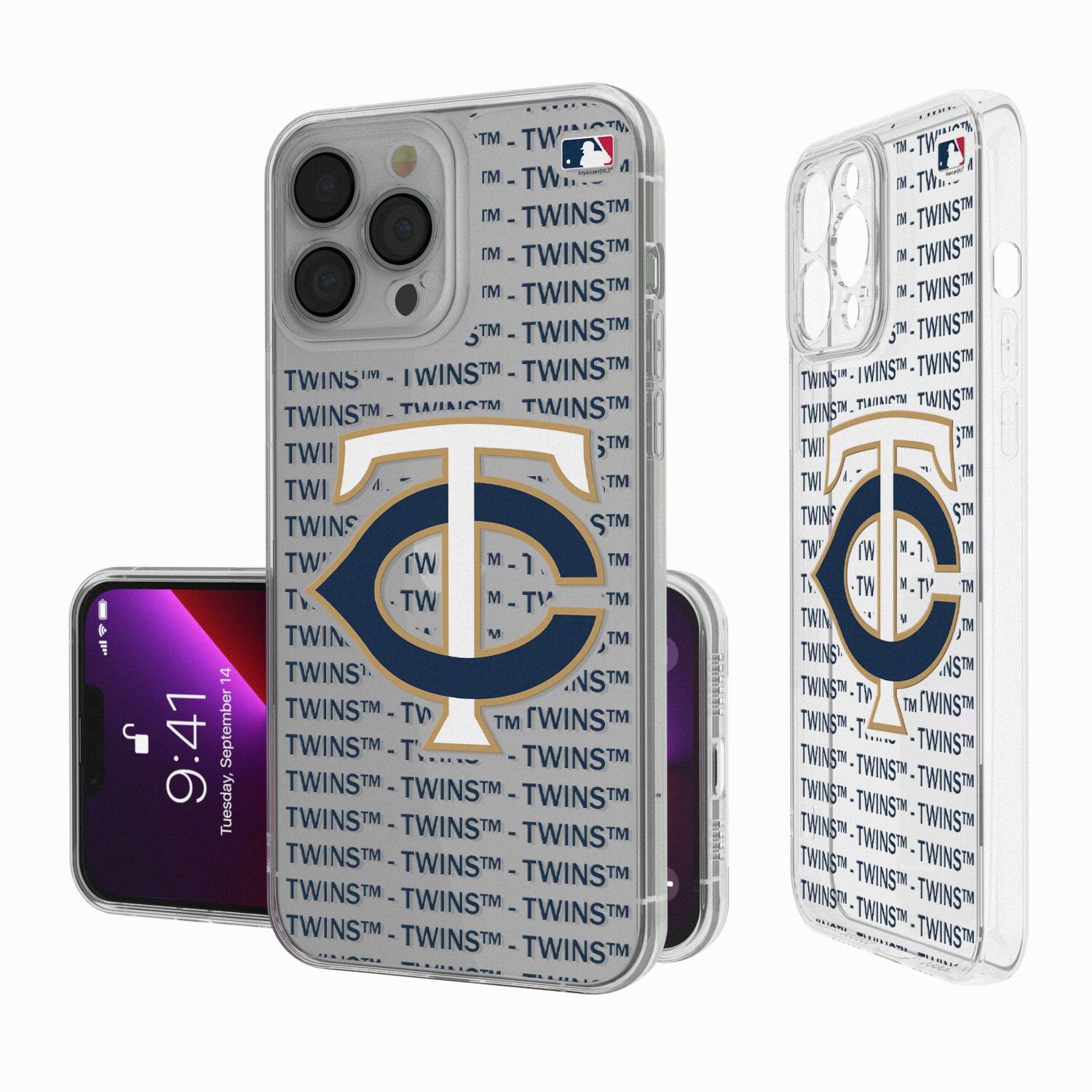 Keyscaper MLB Minnesota Twins Text Backdrop Clear iPhone Case 16 Pro ...