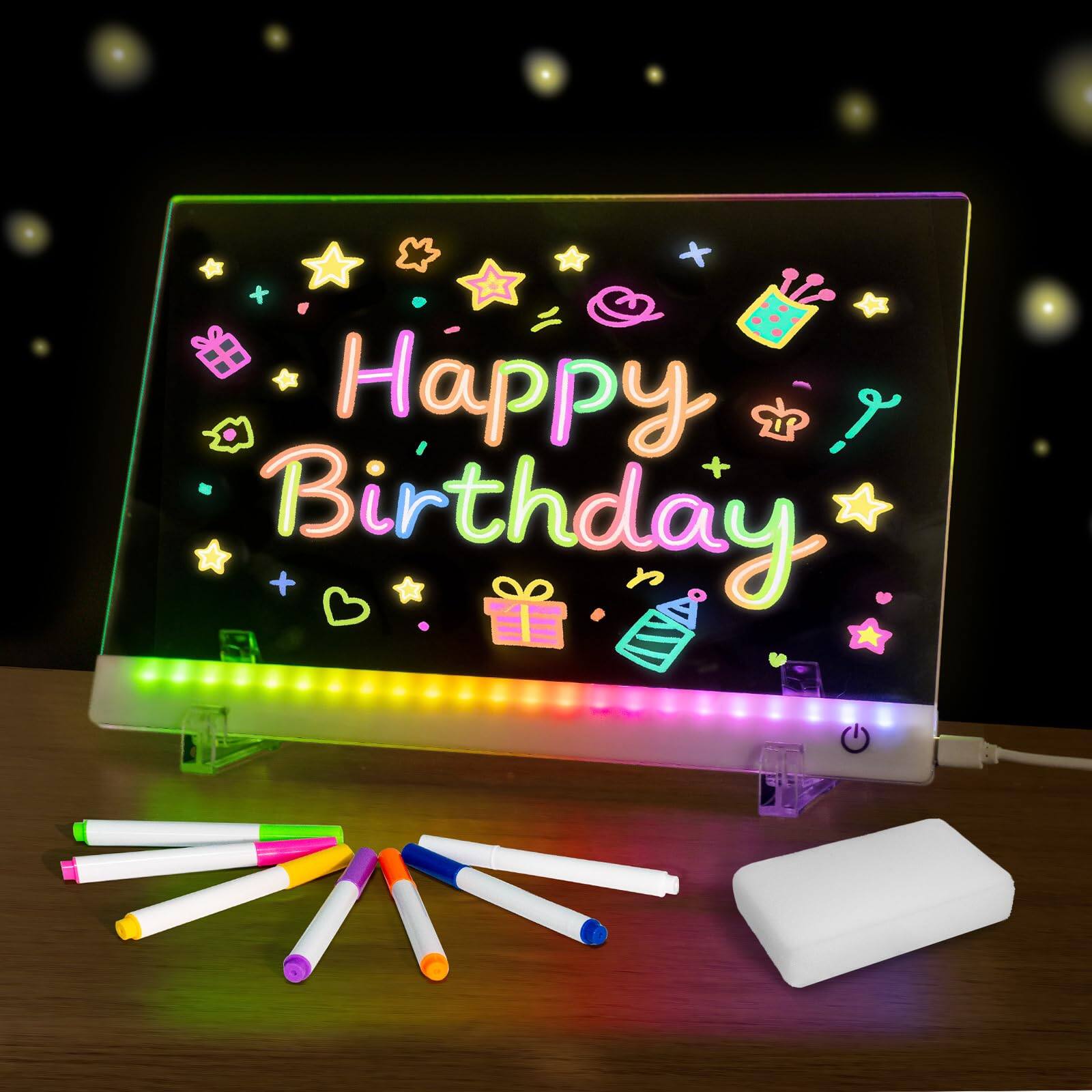 Stylel Star LED Board Dry Erase Drawing Led Write Light Creative ...