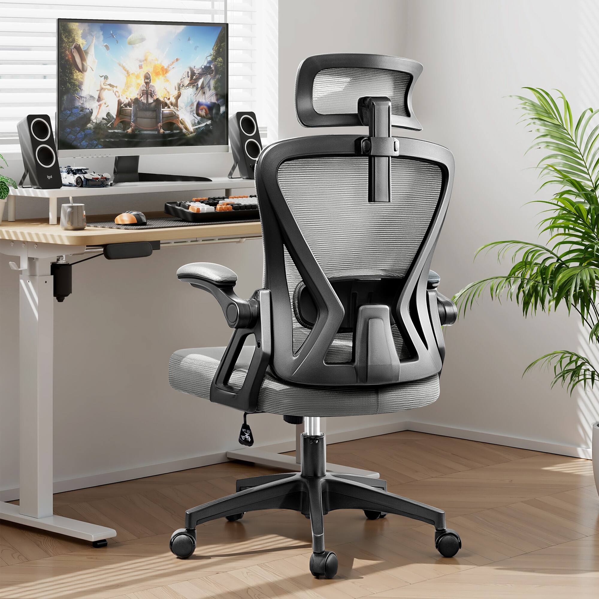 KERDOM High Back Ergonomic Office Chair with Adjustable Headrest ...