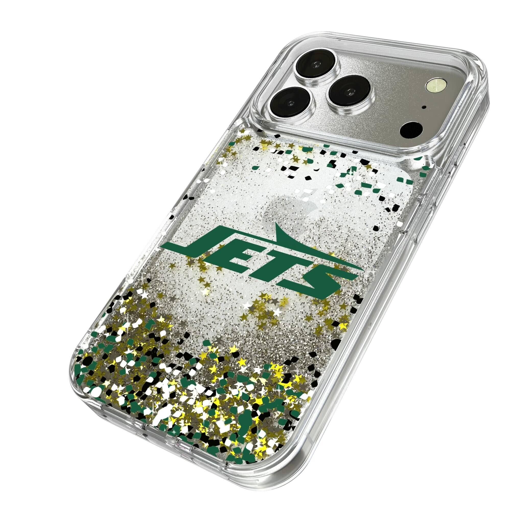 Keyscaper NFL New York Jets iPhone Glitter Case with Confetti Design 15 ...