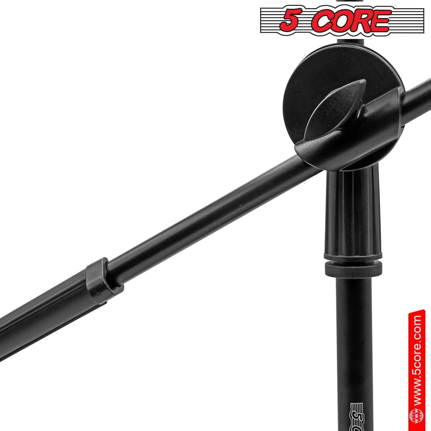 5 CORE Microphone Stand Floor Short Adjustable w Extending Telescoping ...
