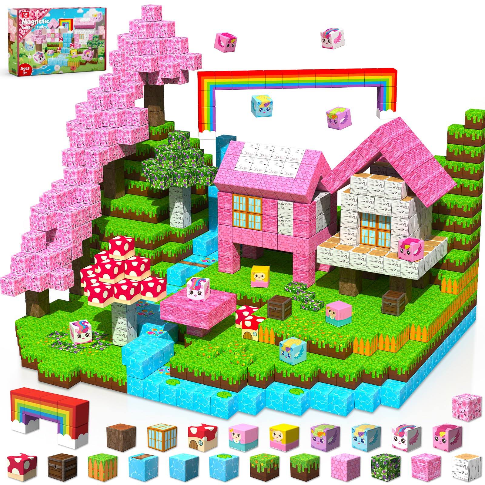 Leash Valley Magnetic Blocks Building Blocks Princess Castle Set Stem ...