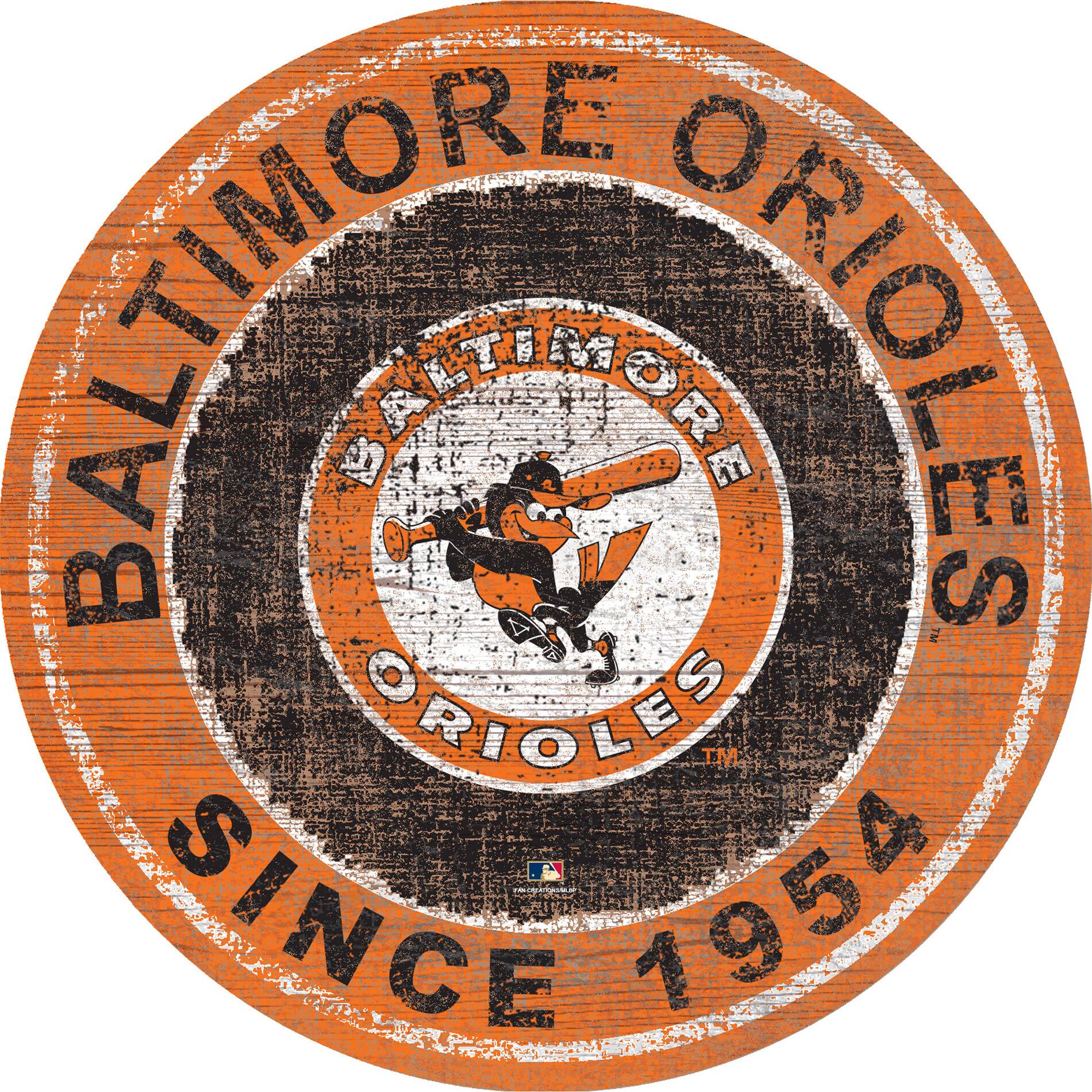 Fan Creations Baltimore Orioles 24'' Round Heritage Logo Sign ...