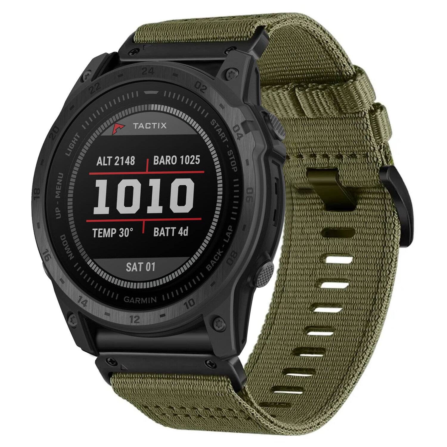 StrapsCo Pro Seatbelt Strap QuickFit 26 Nylon Watch Band For Garmin ...
