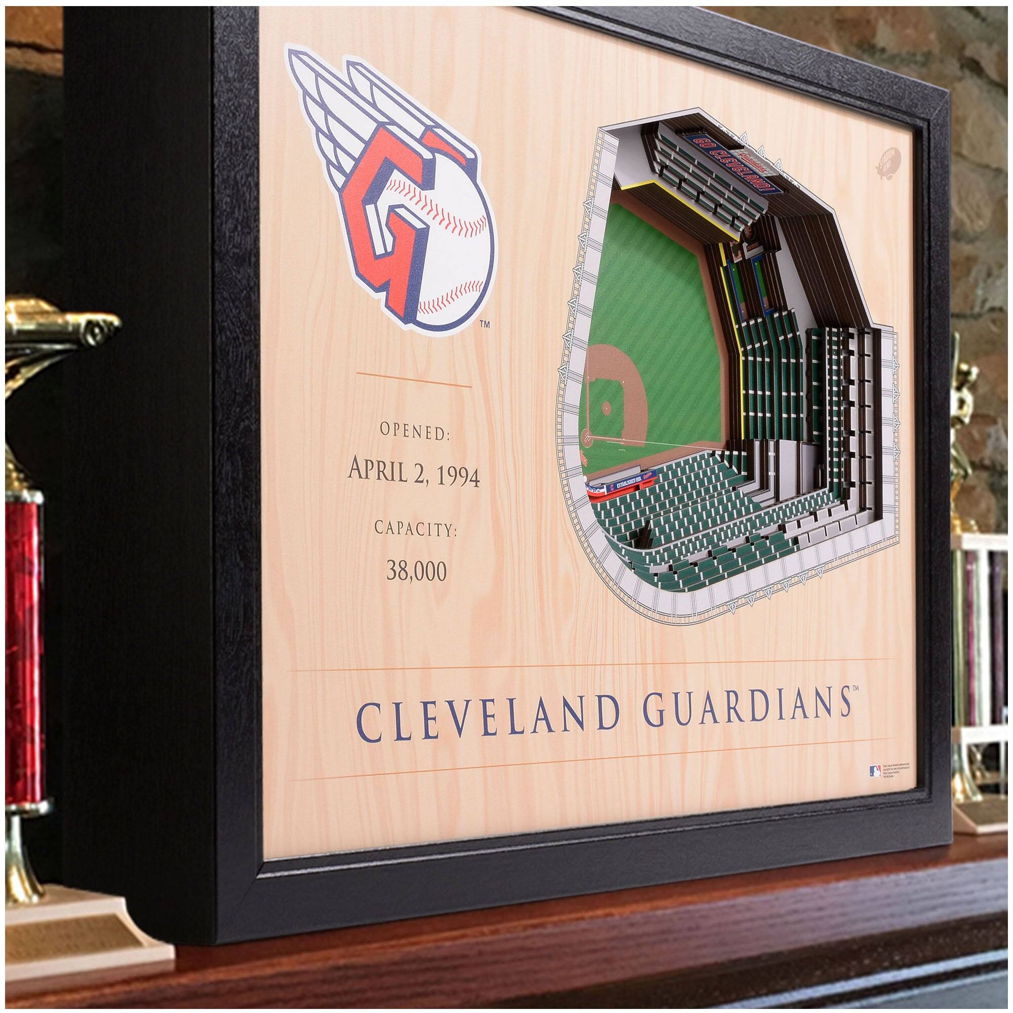 YouTheFan Cleveland Guardians 25.5" x 19.5" Progressive Field Stadium ...
