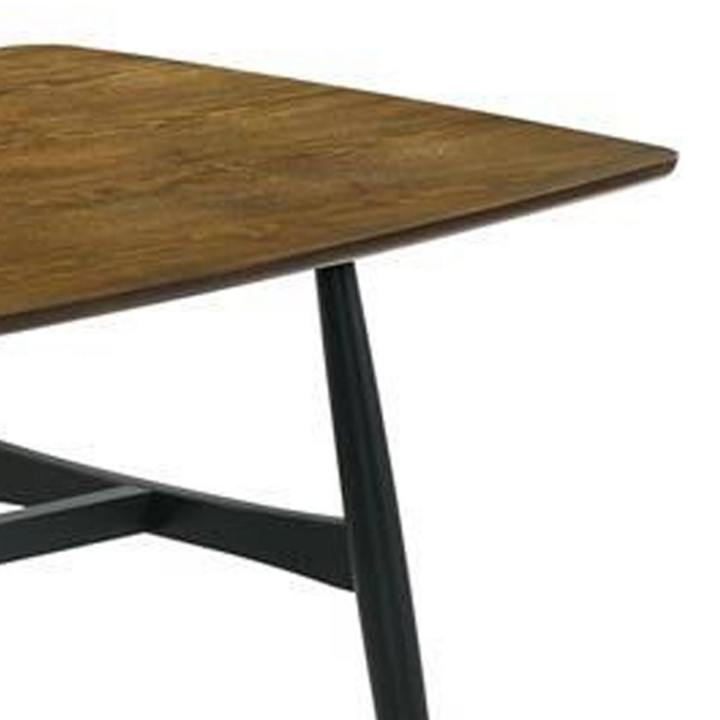 Manhattan Lane Riera 72 Inch Two Tone Dining Table, Brown Plank Top ...