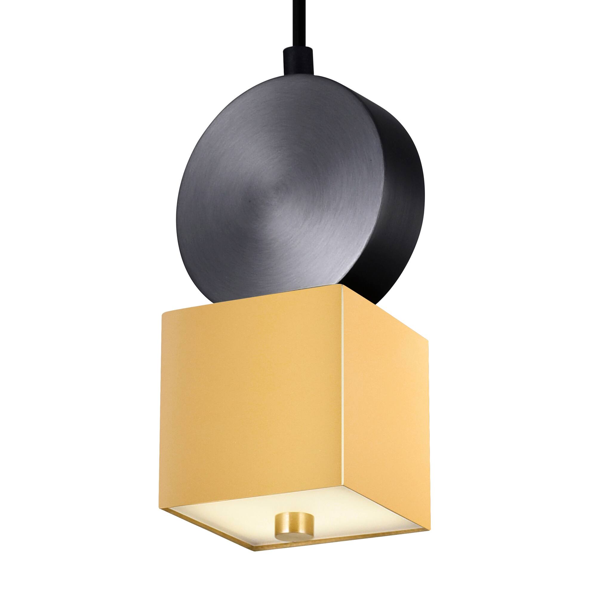 CWI Lighting Saleen LED Mini Pendant With Finish Sun Gold & Black ...
