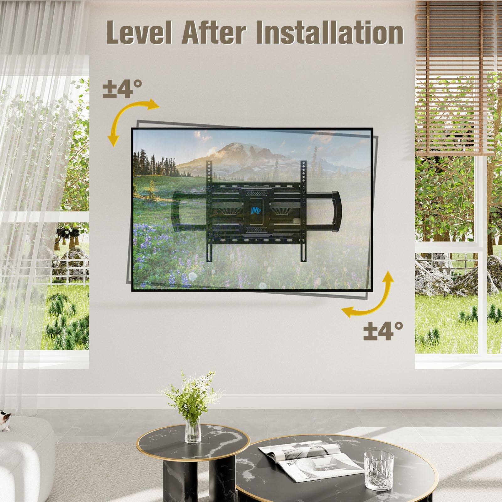 Earthley Blooms Tv Wall Mount Ul Listed Full Motion Bracket Flat Screen ...
